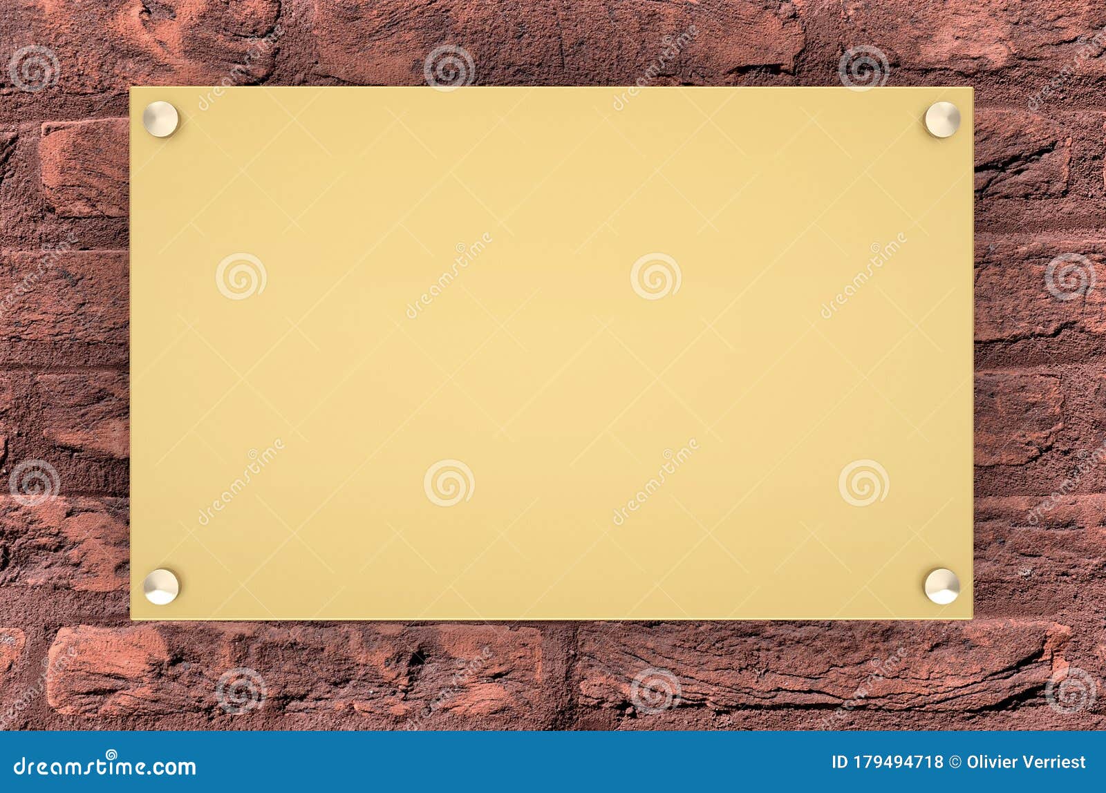 Metal Plate Blank Wall Sign Signboard Template Stock Illustration ...