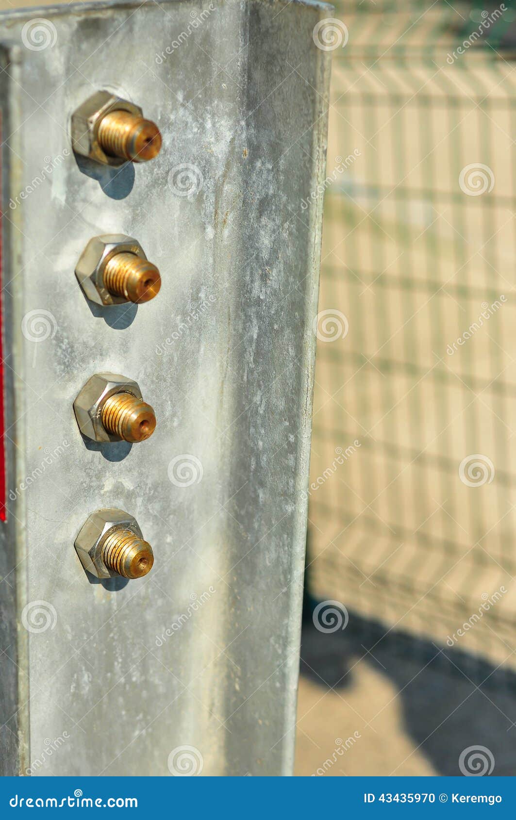 Metal Plate with Bolts stock photo. Image of line, hawser - 43435970