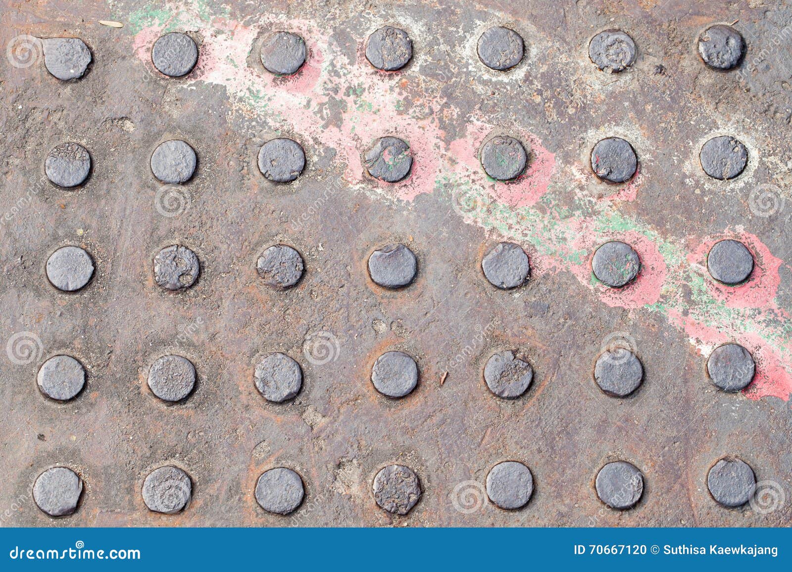 Metal plate with bulges stock photo. Image of colored - 70667120