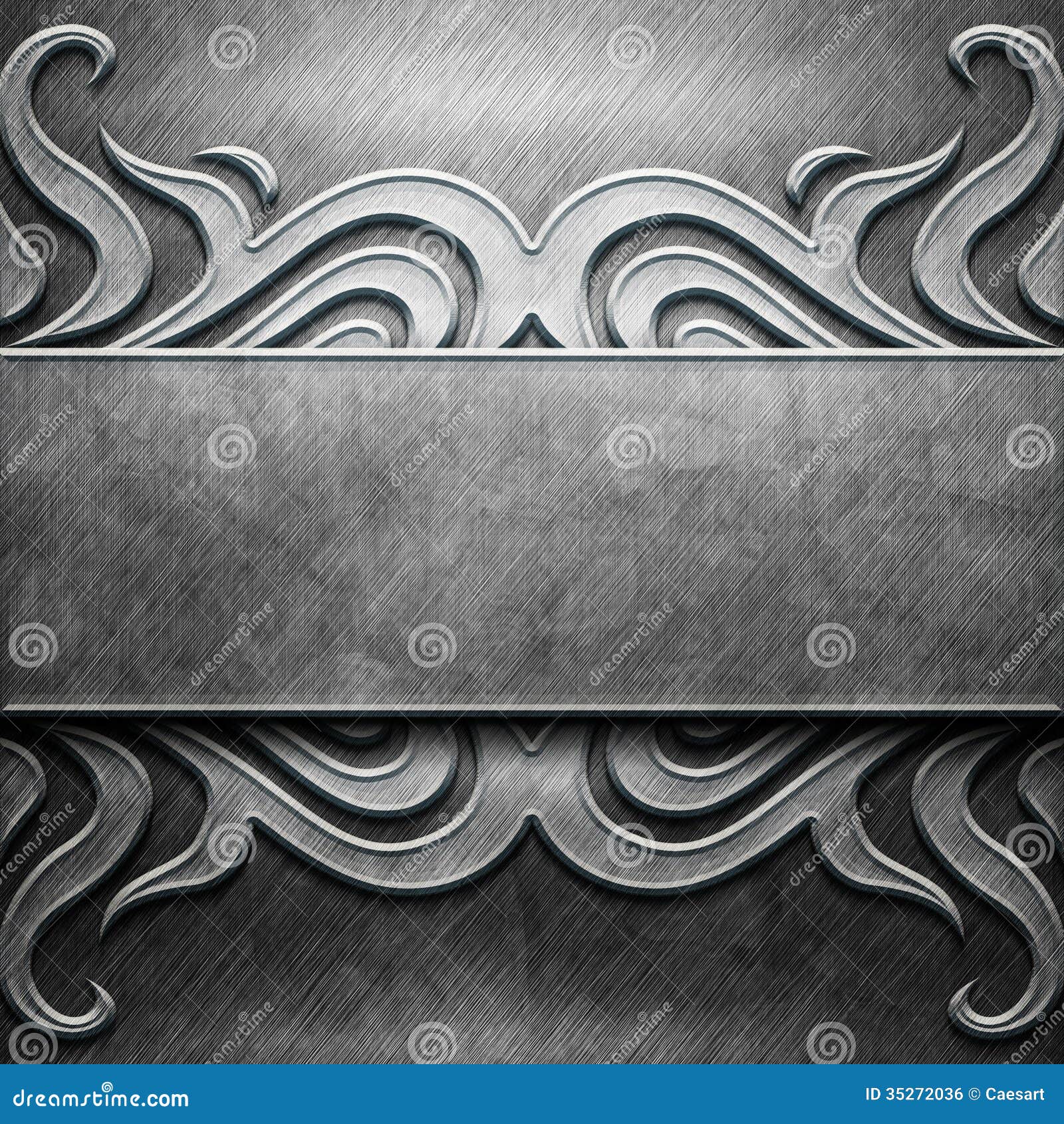 Metal Plate with Carved Pattern Stock Illustration - Illustration of ...