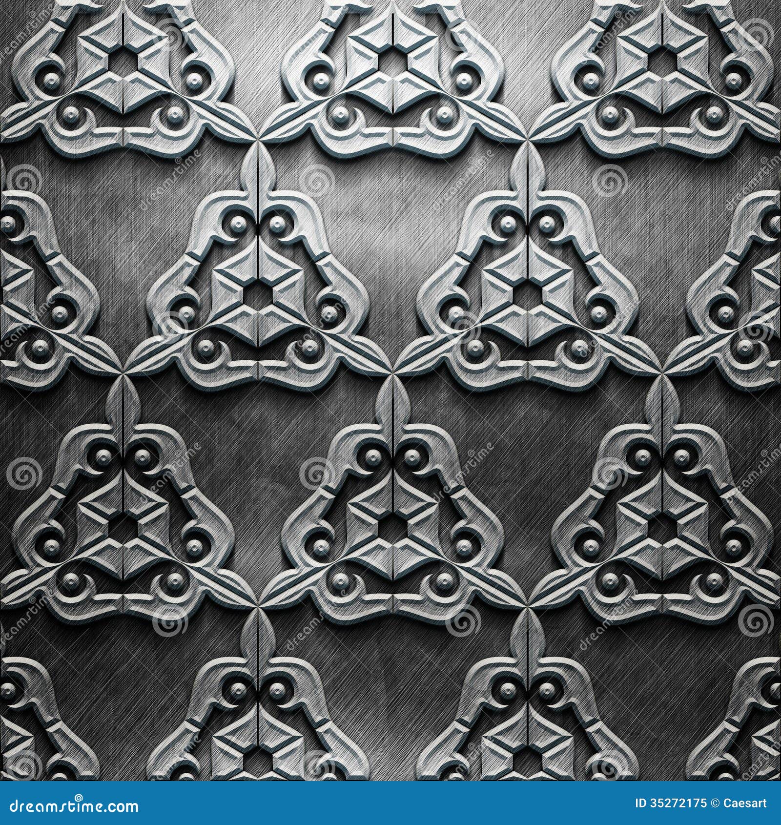 Metal Plate with Carved Pattern Stock Illustration - Illustration of ...