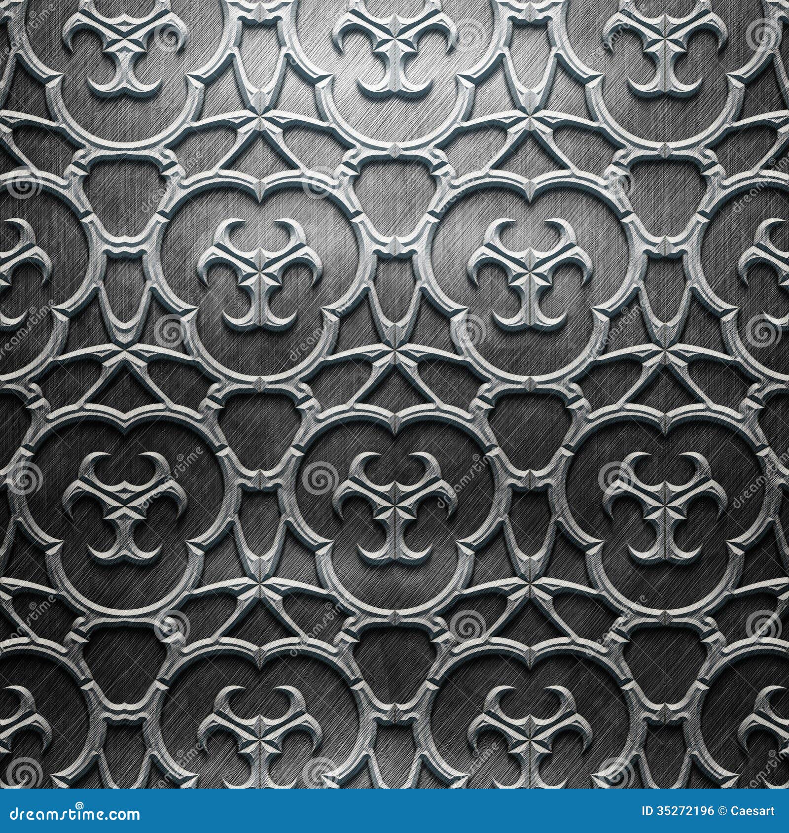 Metal Plate with Carved Pattern Stock Illustration - Illustration of ...