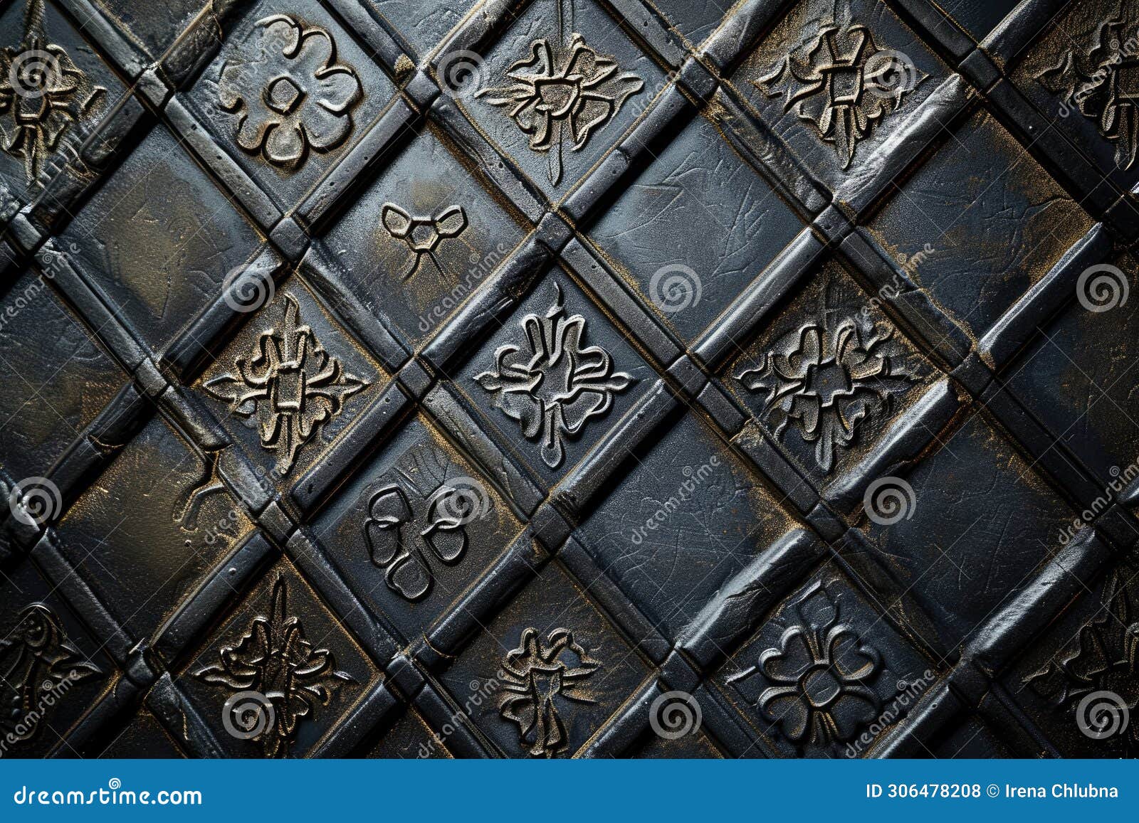 Metal Plate with Embossed of Square Designs Stock Illustration ...