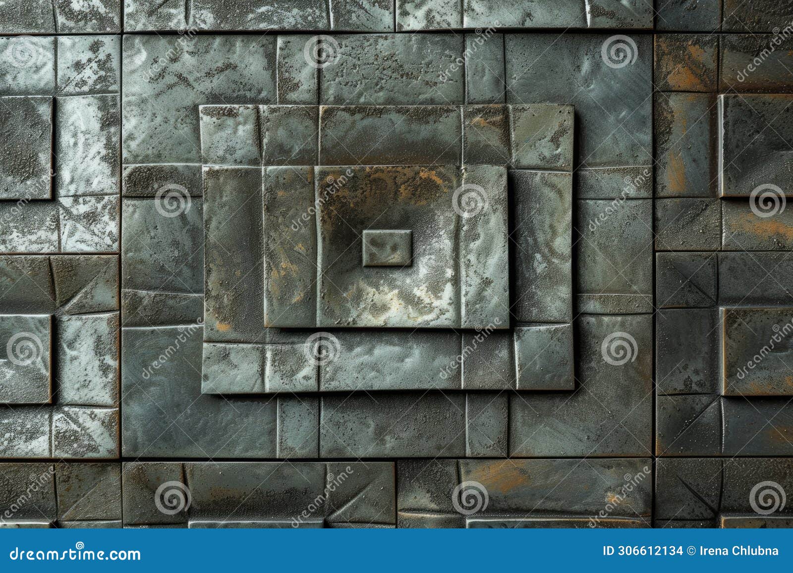 Metal Plate with Embossed of Square Designs Stock Illustration ...