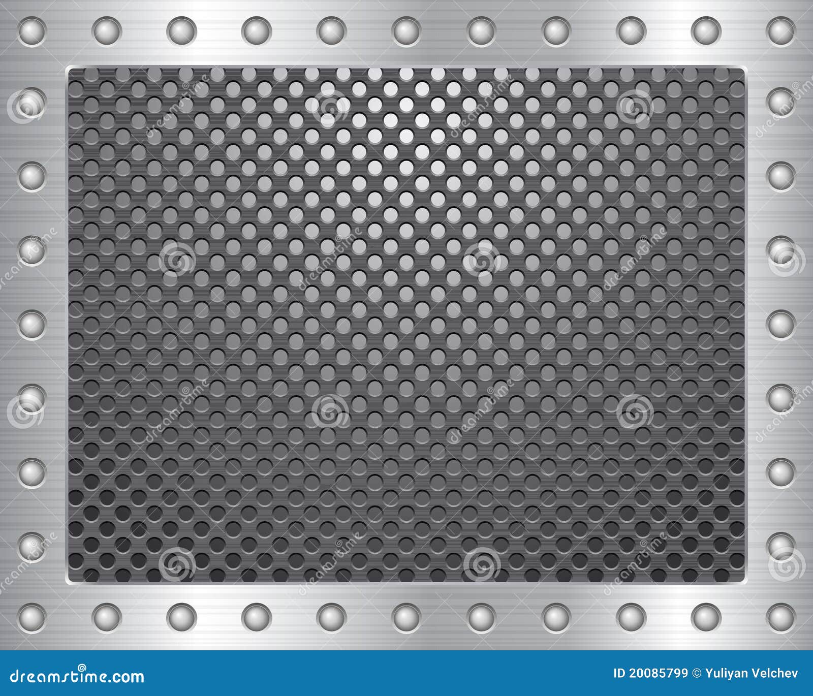Metal plate and frame stock vector. Illustration of metal - 20085799