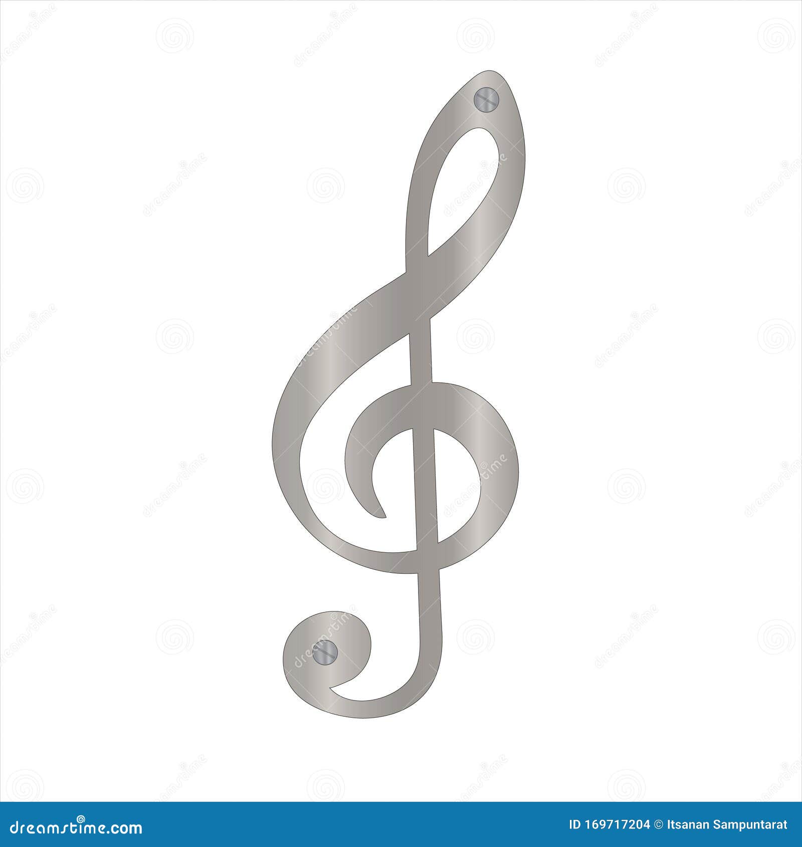 Metal plate G-Clef icon stock vector. Illustration of rhythm - 169717204