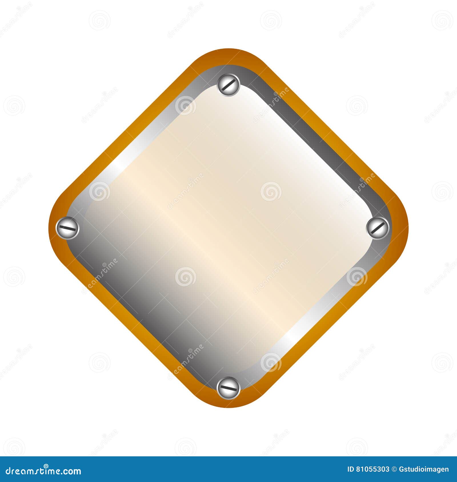 Metal plate isolated icon stock vector. Illustration of metal - 81055303