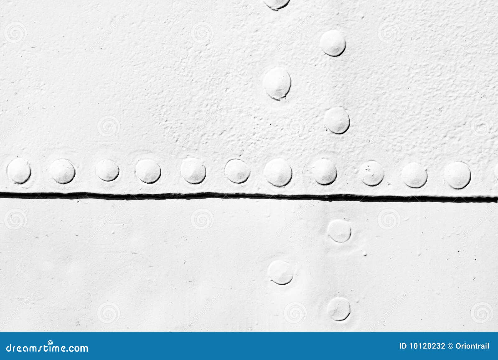Metal plate with rivets stock photo. Image of shine, leaking - 10120232
