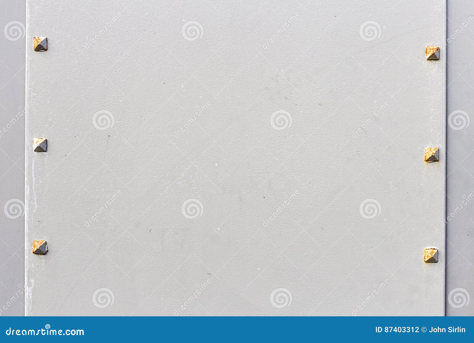 Metal plate with rivets stock photo. Image of rivets - 87403312