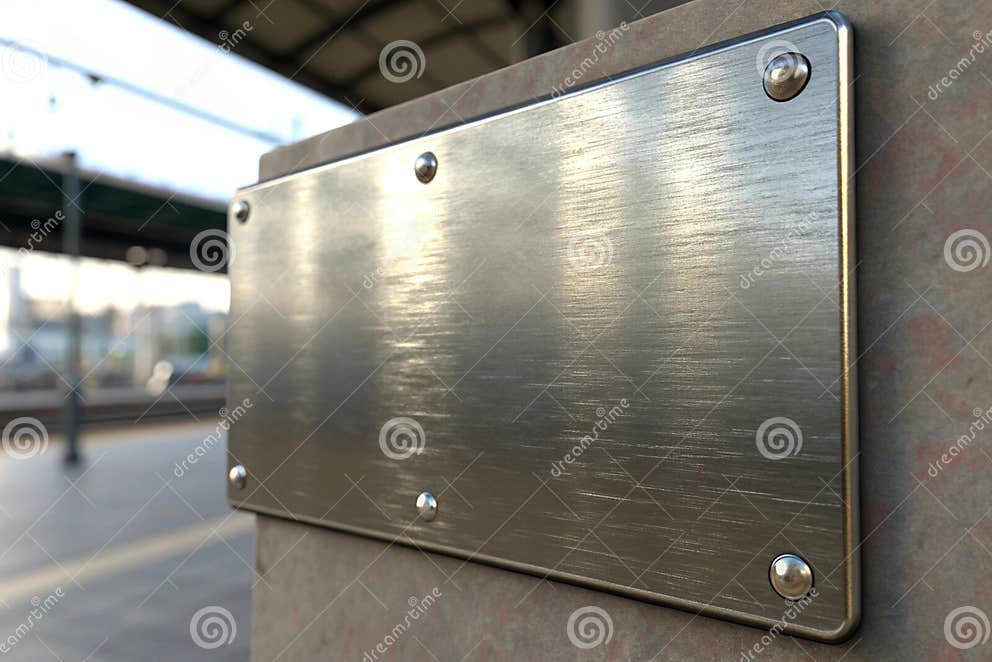Metal Plate with Rivets â€ 3D Illustration Stock Illustration ...