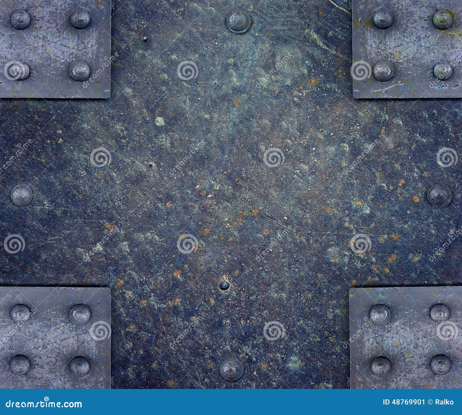 Metal plate with rivets stock image. Image of heavy, pattern - 48769901