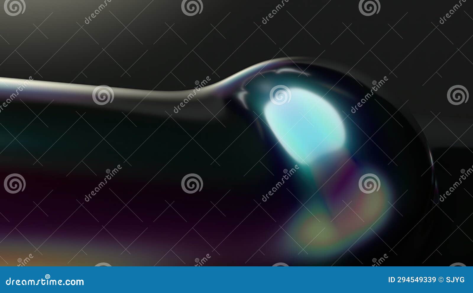 Metal Plate Sphere Reflection Rainbow Reflection Elegant Modern 3D ...