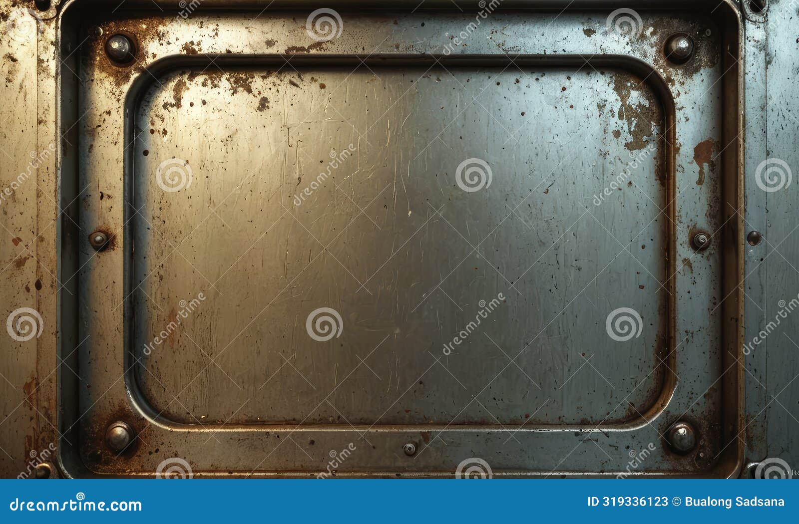 A Metal Plate with a White Border is Shown in the Image. Stock ...