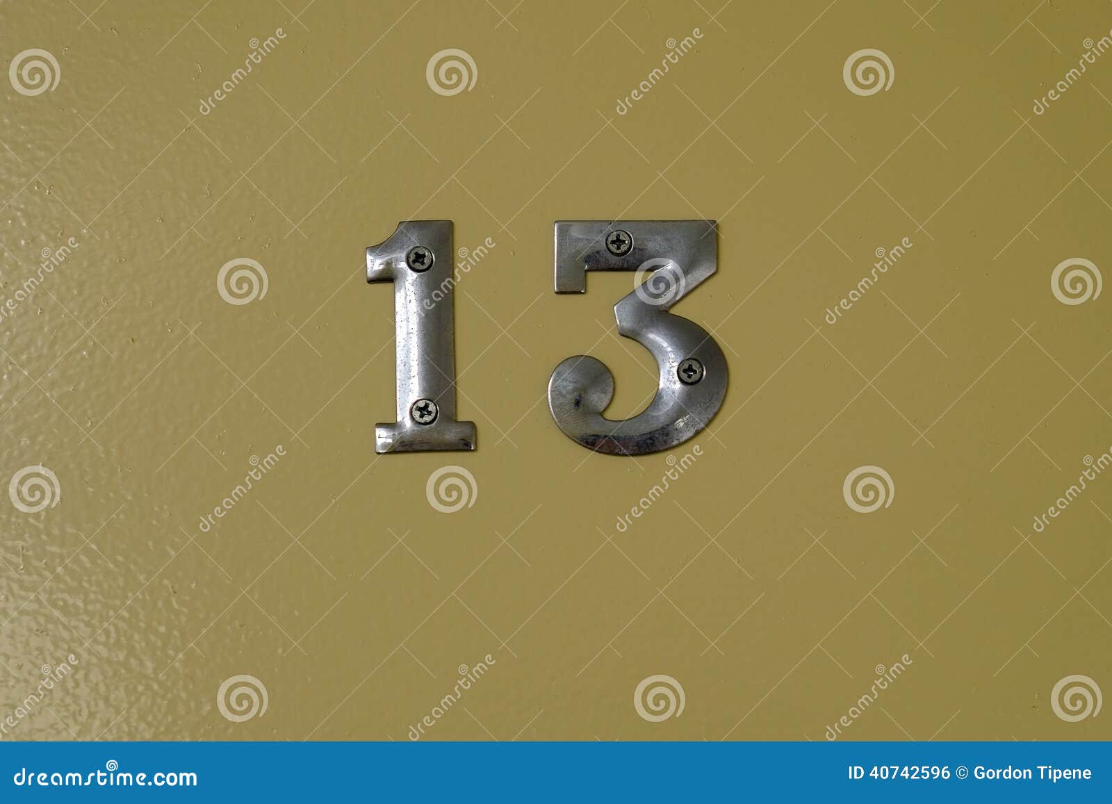 Metal Plates of Number Thirteen Stock Photo - Image of thirteen, plates ...
