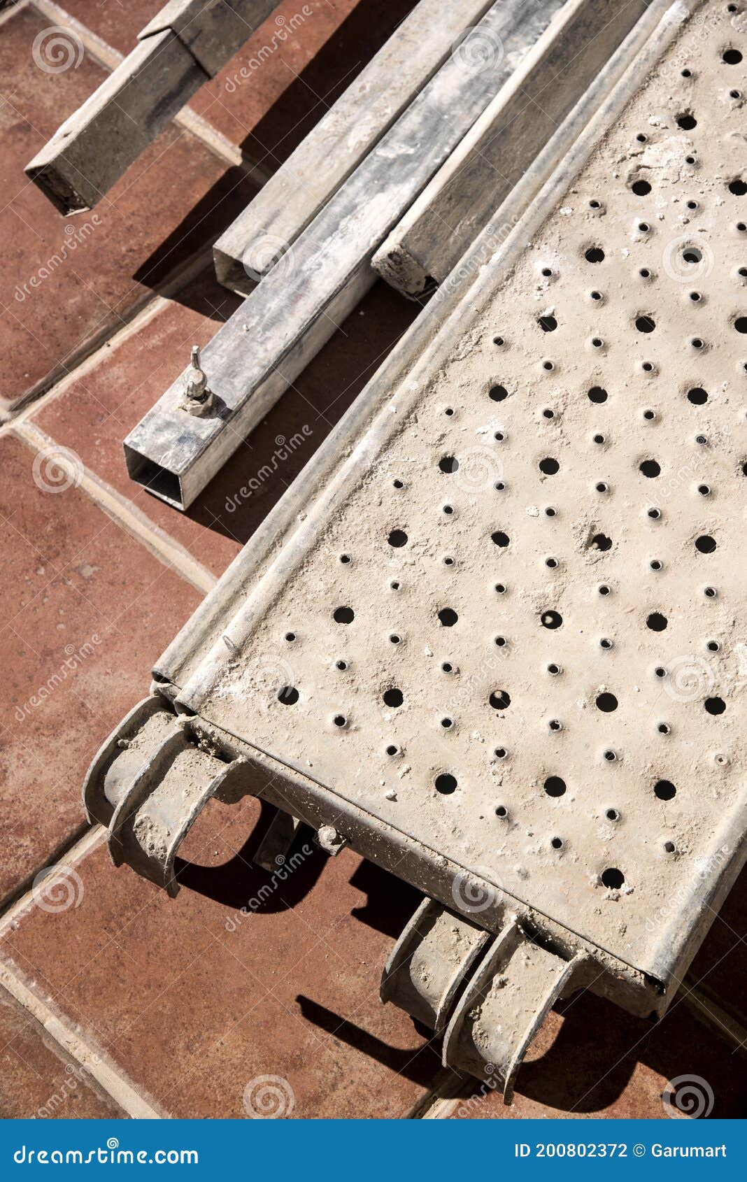 Metal Platform for Mobile Scaffolding Stock Photo - Image of industry ...