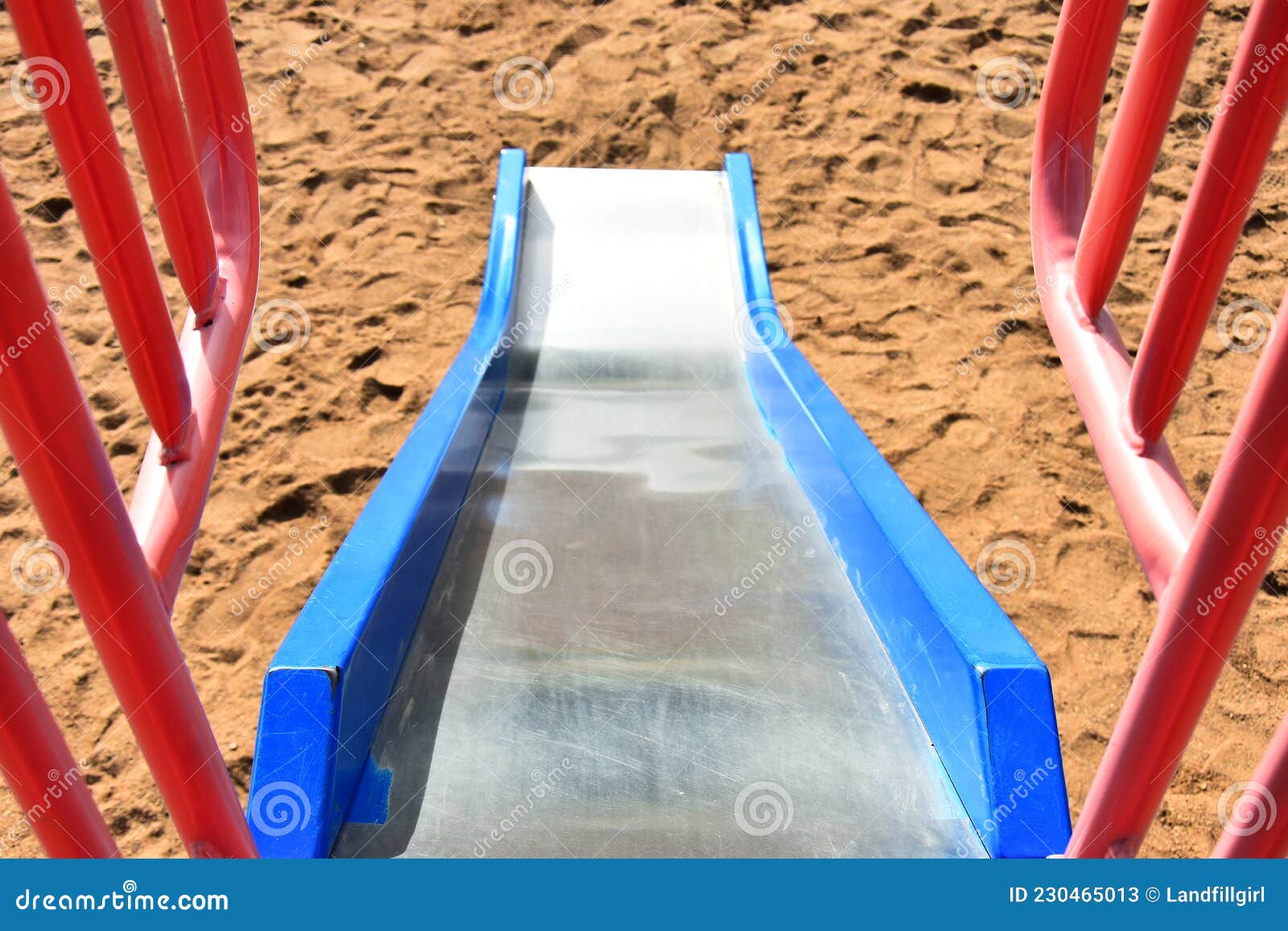 Metal Playground Slide for Children Stock Image - Image of sports ...