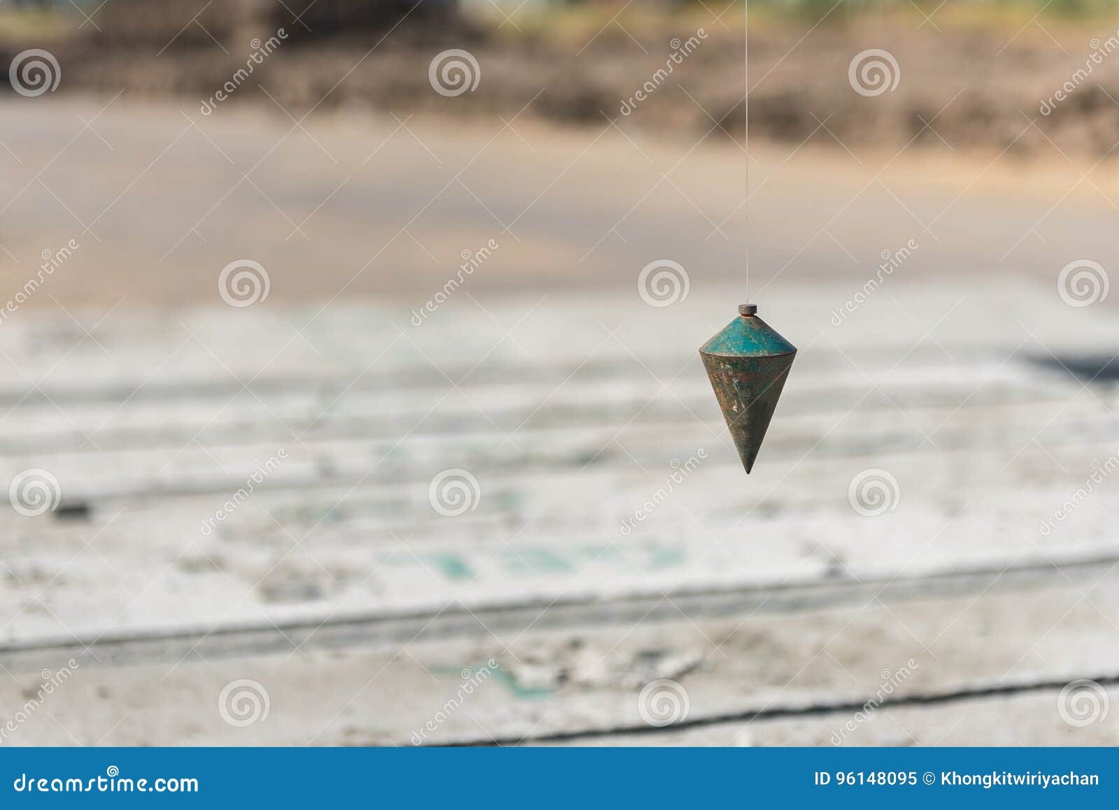 Metal Plumb Line Used in Construction Site Stock Image - Image of ...