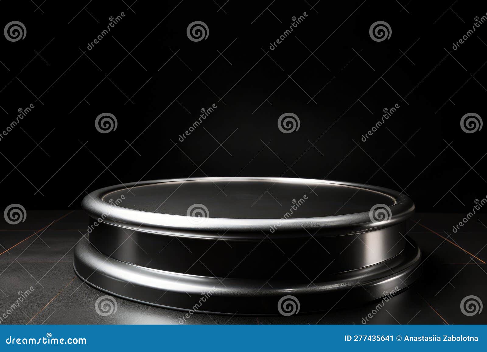 A Metal Podium with a Circular Base. Generative AI Stock Image - Image ...