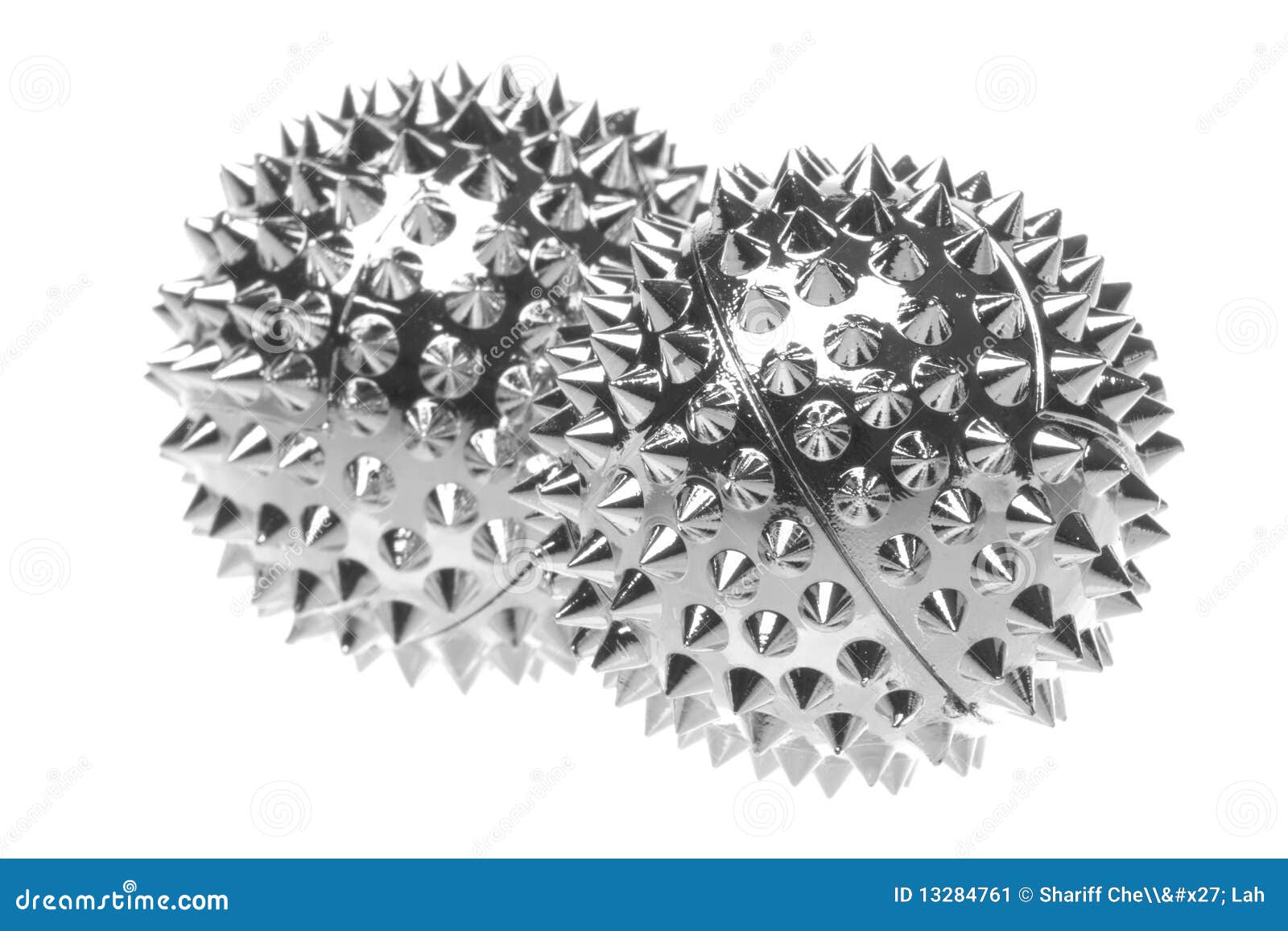 Metal Pointed Balls Macro Isolated Stock Image - Image of pointed ...