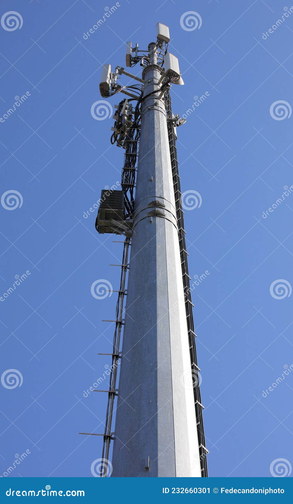 Metal Pole with Mobile Phone Repeaters for Receiving Data and Ph Stock ...