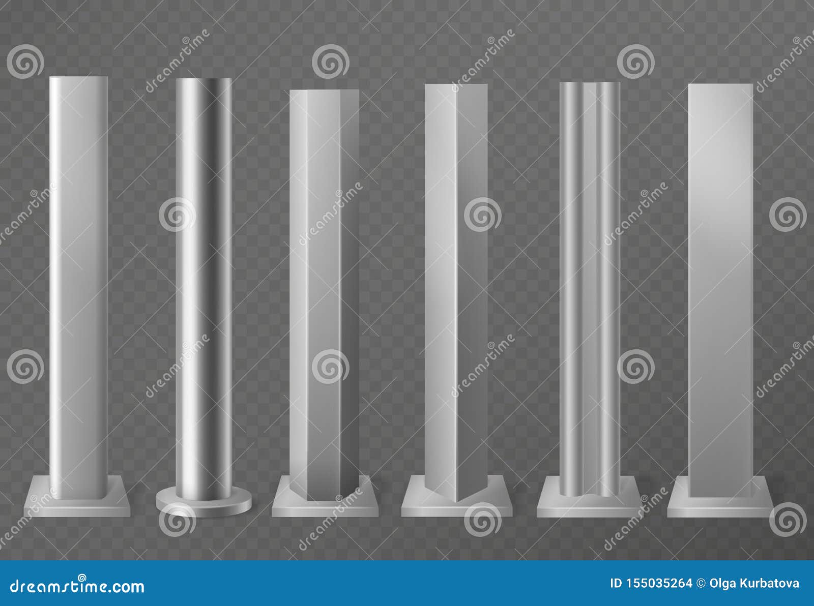 Metal Poles. Metalic Pillars For Urban Advertising Sign And Billboard ... Metal Poles. Metalic Pillars For Urban Advertising Sign And Billboard ...