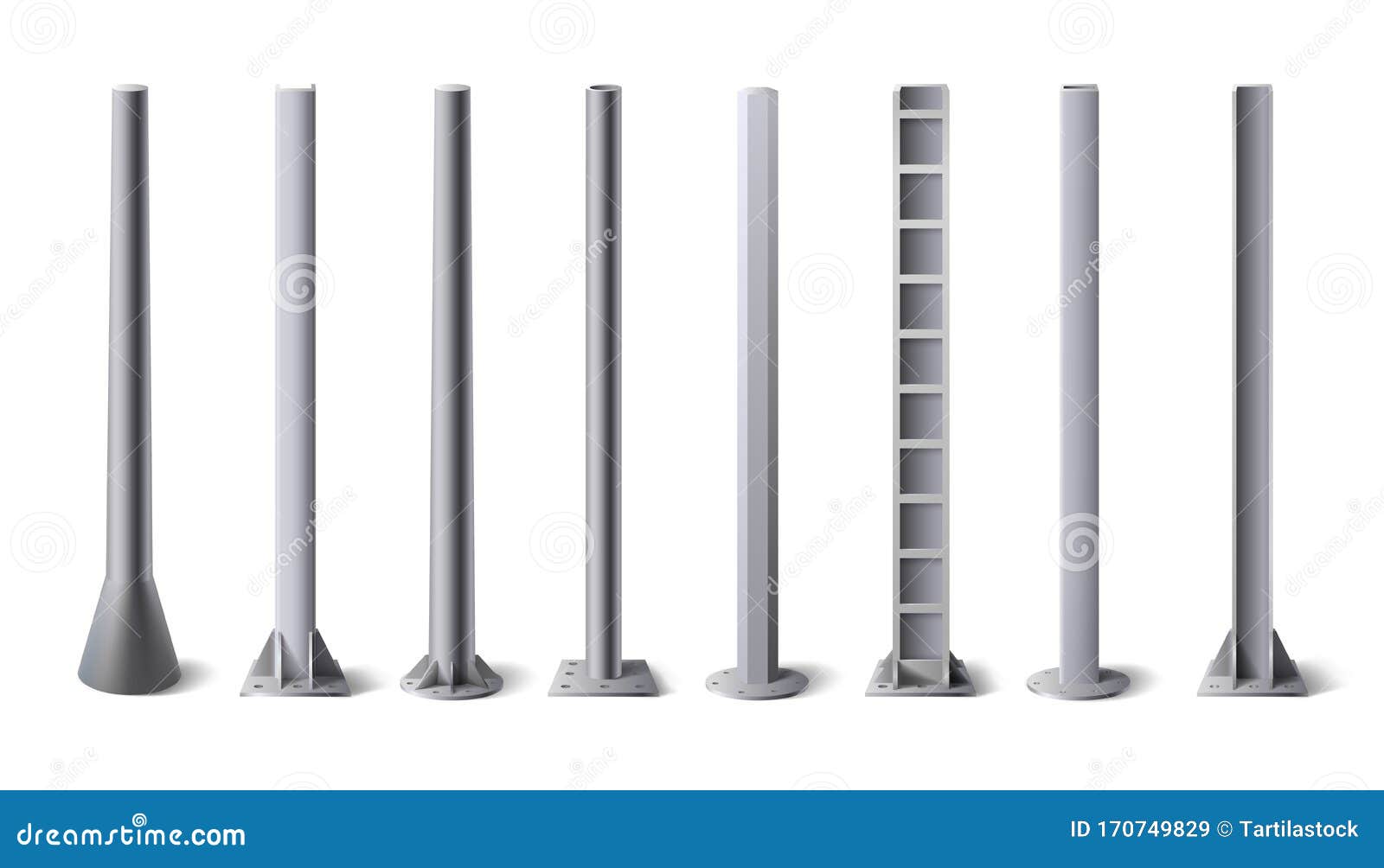 Metal Poles. Metalic Pillars For Urban Advertising Sign And Billboard ... Metal Poles. Metalic Pillars For Urban Advertising Sign And Billboard ...