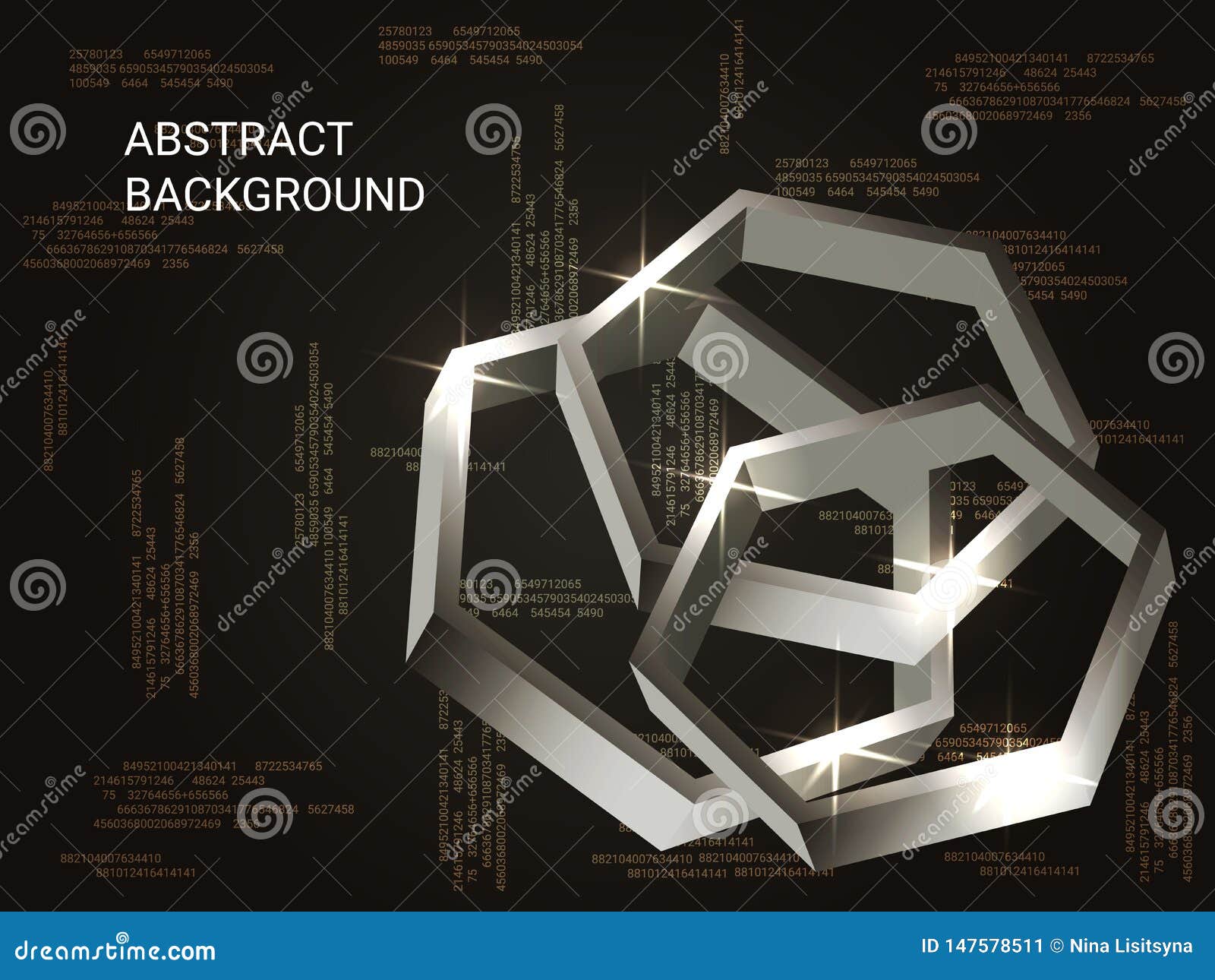 Metal Polygons Sparkle on the Background. Stock Vector - Illustration ...