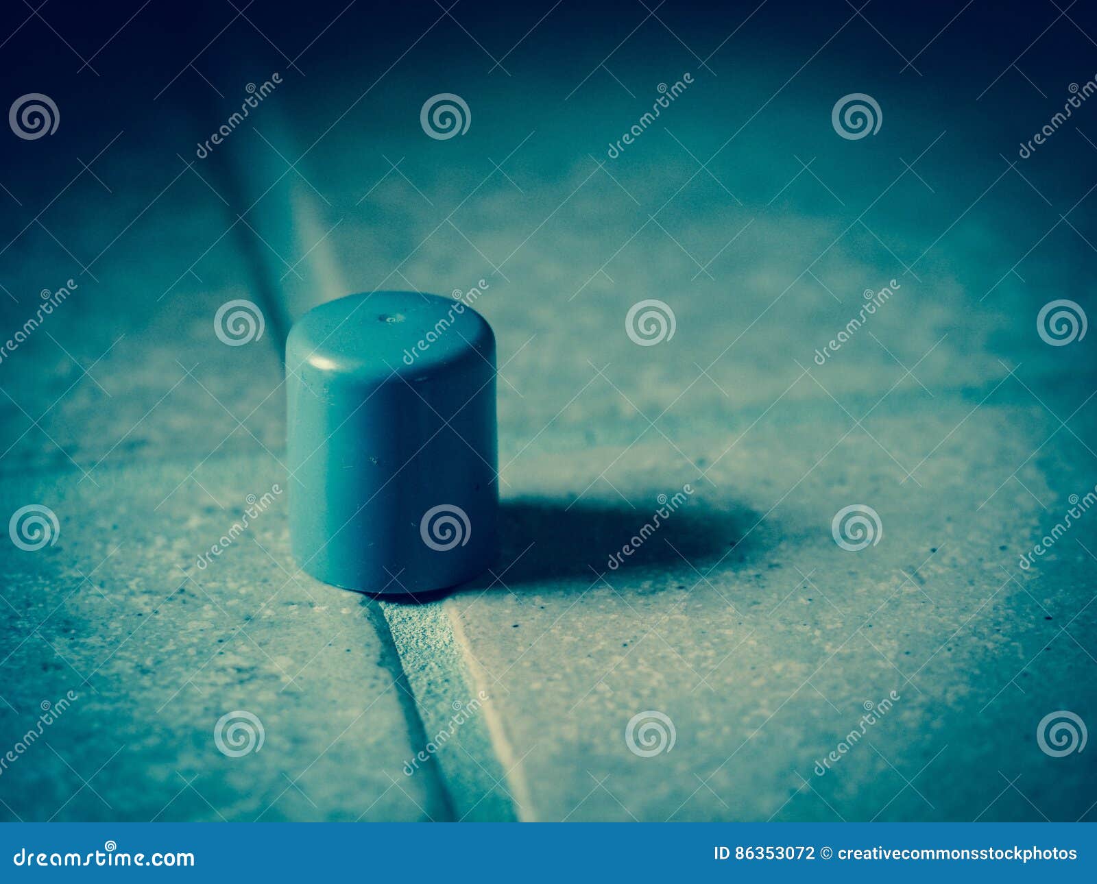 Metal Post On Tiles Picture. Image: 86353072