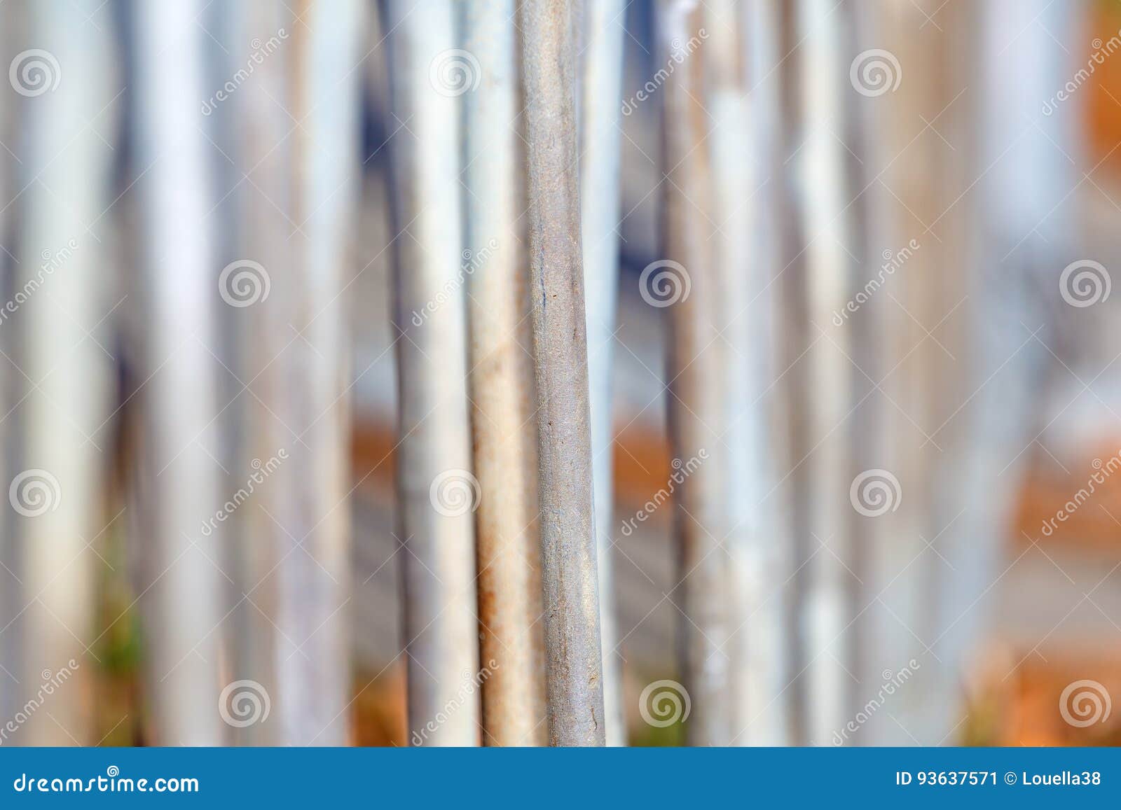 Metal Posts of Outdoor Bicycle Rack Stock Image - Image of bicycle ...