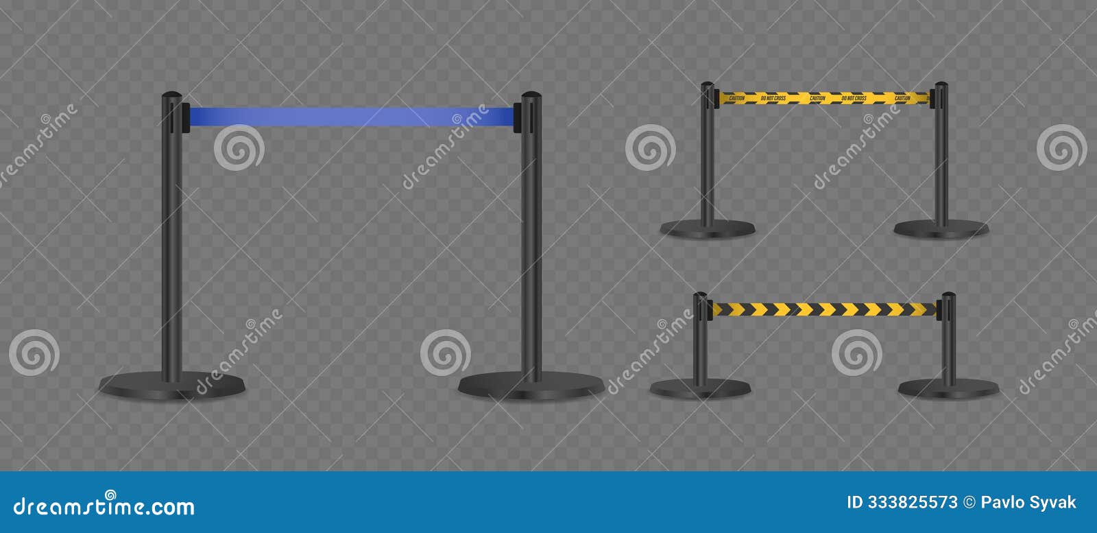 Metal Posts with Ribbons in Different Styles, Including Classic Blue ...