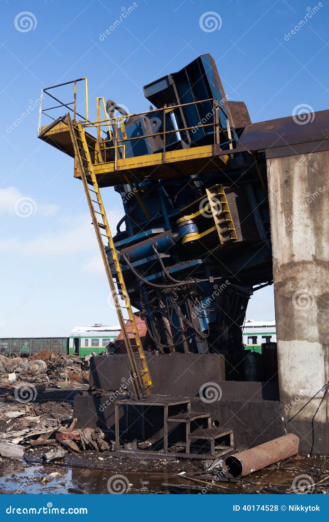 Metal press machine stock photo. Image of scrap, industrial - 40174528
