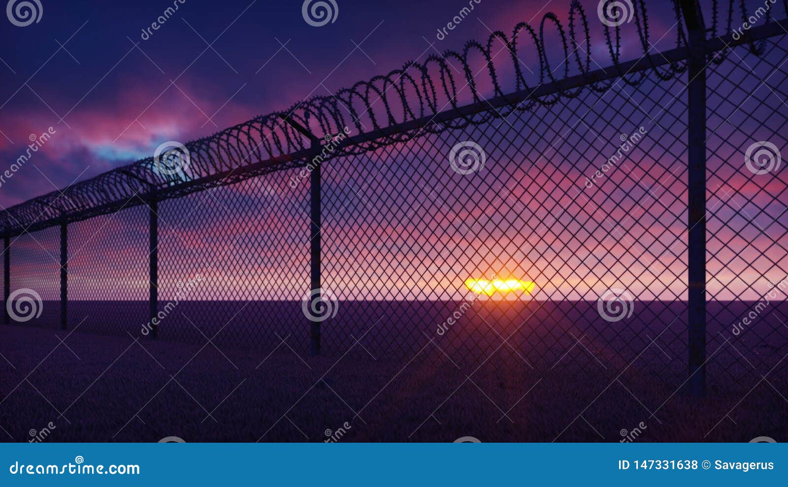 Prison Fence. Seamless Pattern Metal Fence Wire Military Wall Linkage ...
