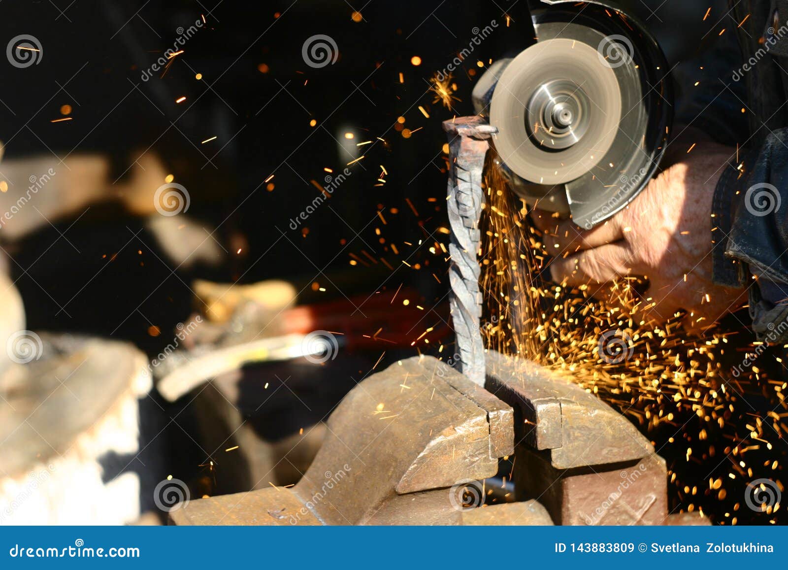 Metal Processing in the Forge Stock Image - Image of forge, friction ...