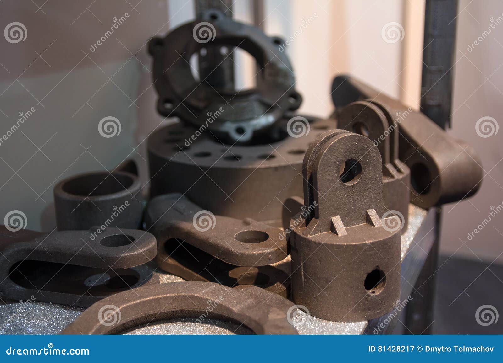 Metal Products Made by Casting Closeup Stock Image - Image of diverse ...