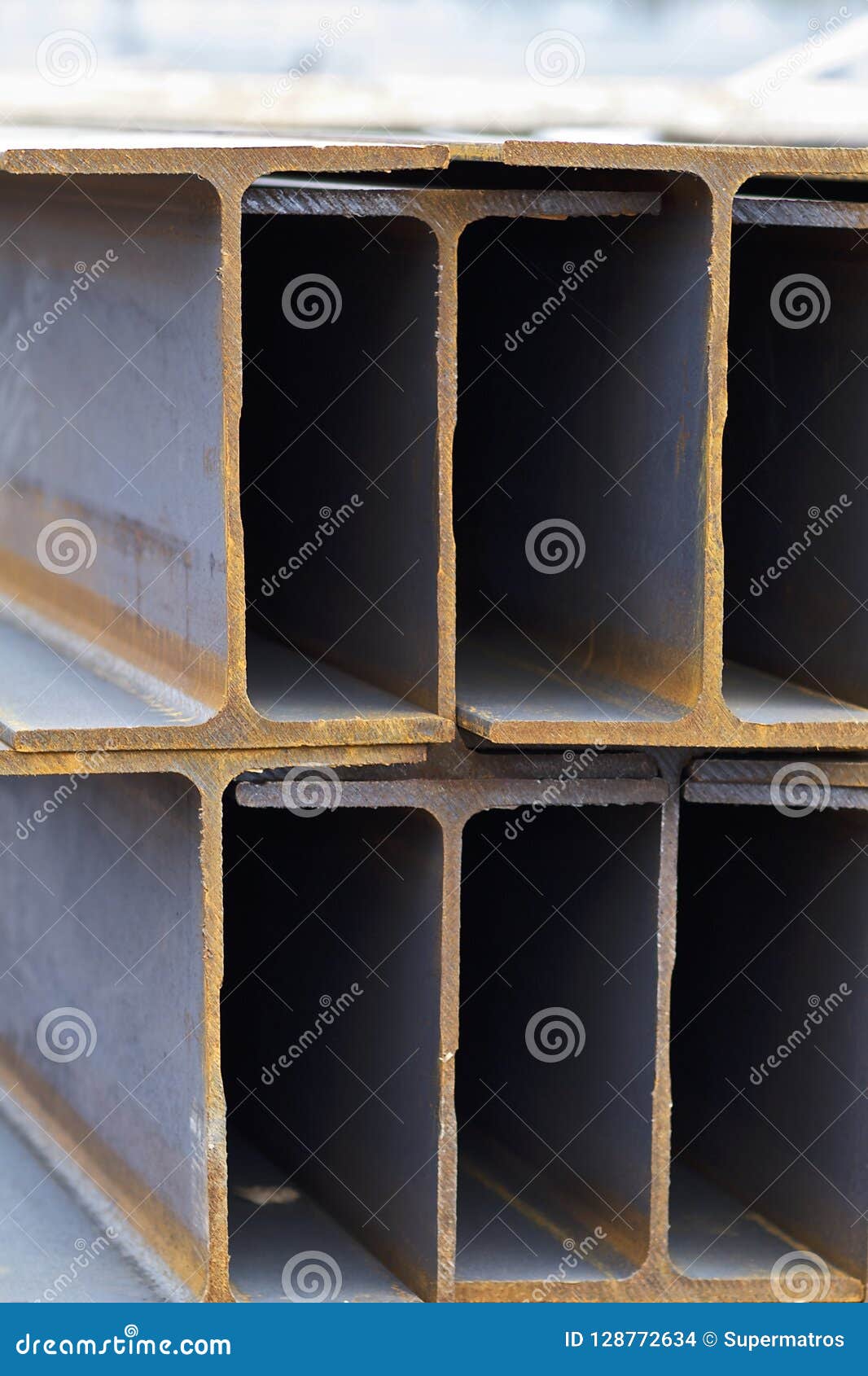 Metal Profile Beam in Packs Stock Photo - Image of steel, balk: 128772634
