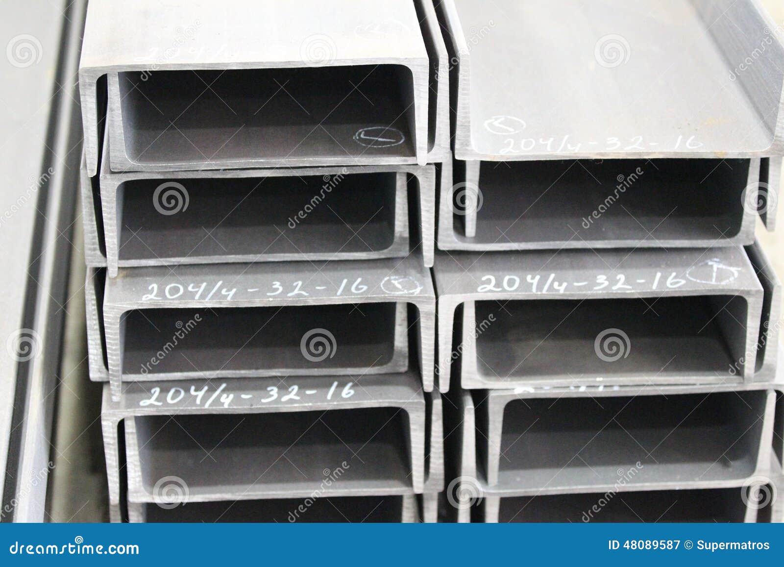 Metal profile channel stock image. Image of manufacturing - 48089587