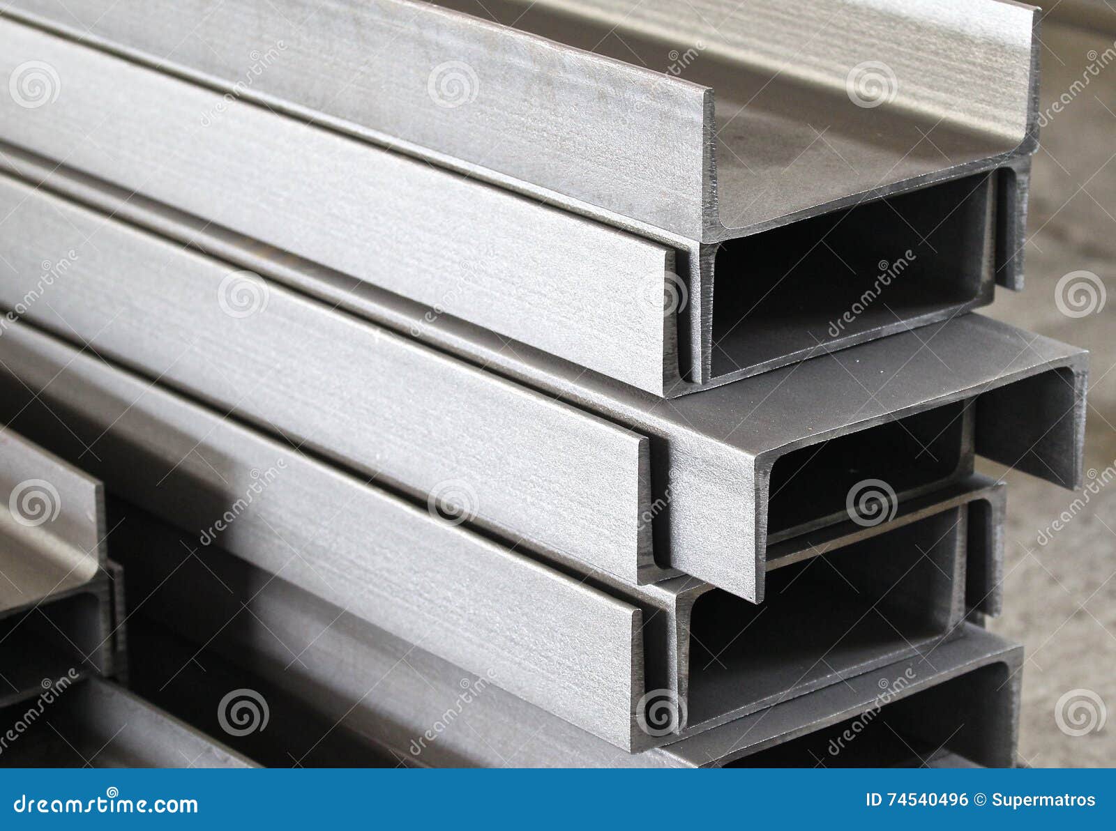 Metal profile channel stock photo. Image of warehouse - 74540496