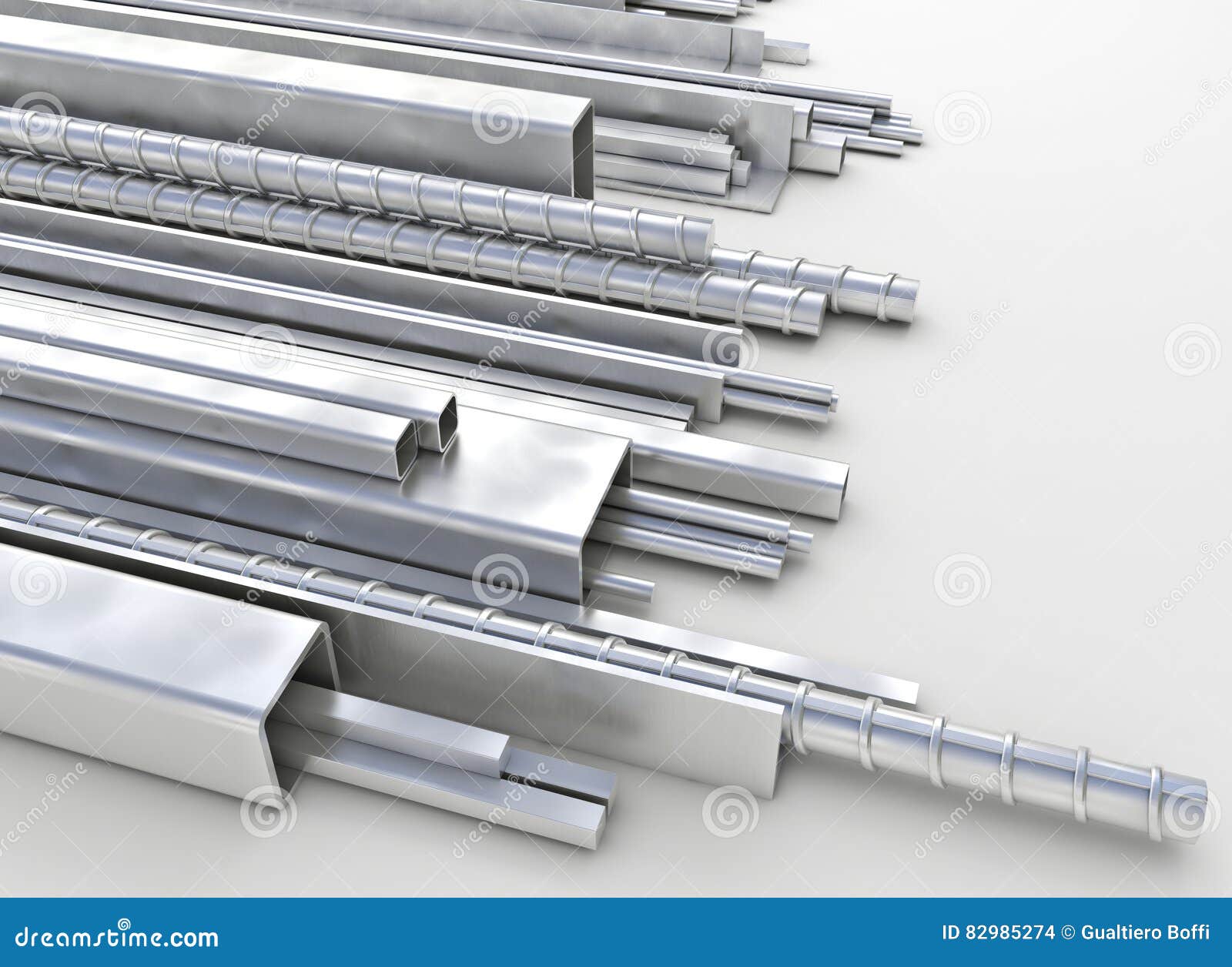 Metal profile 3d stock illustration. Illustration of construction ...