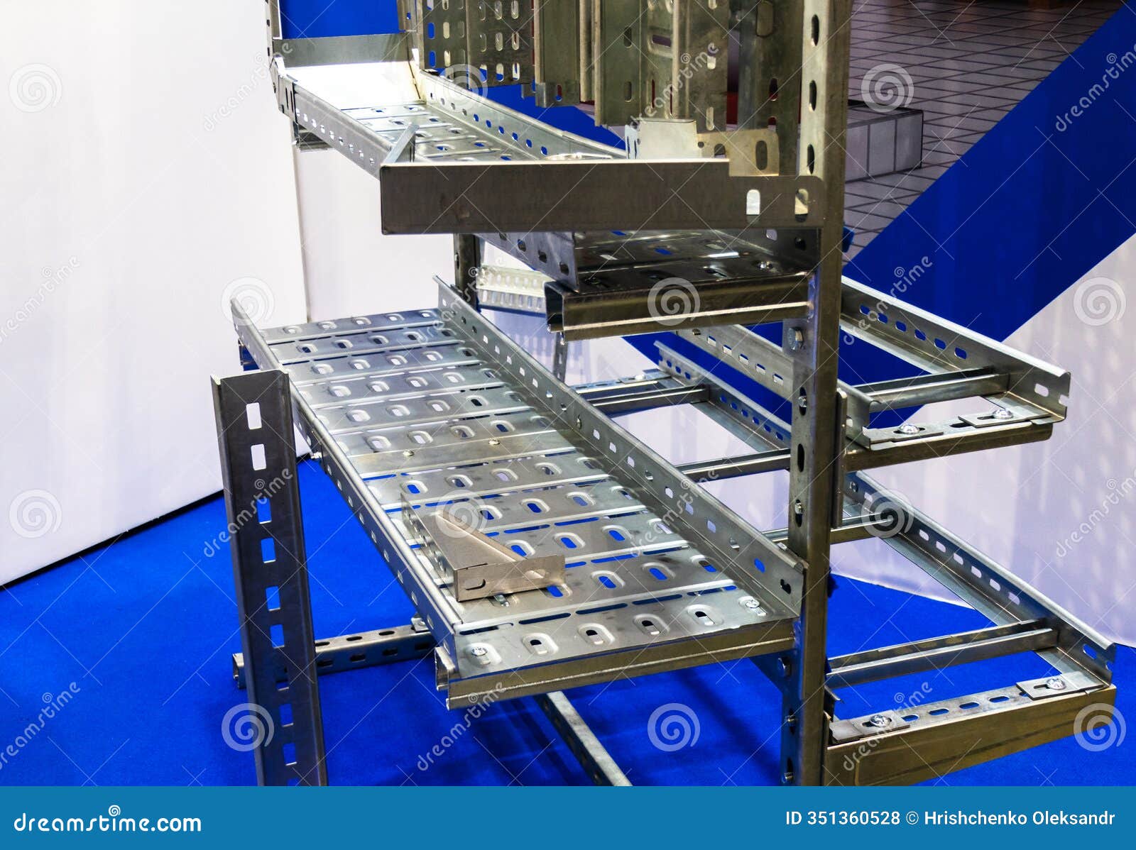Metal Profile and Fastening Systems for Cable Routing Stock Photo ...