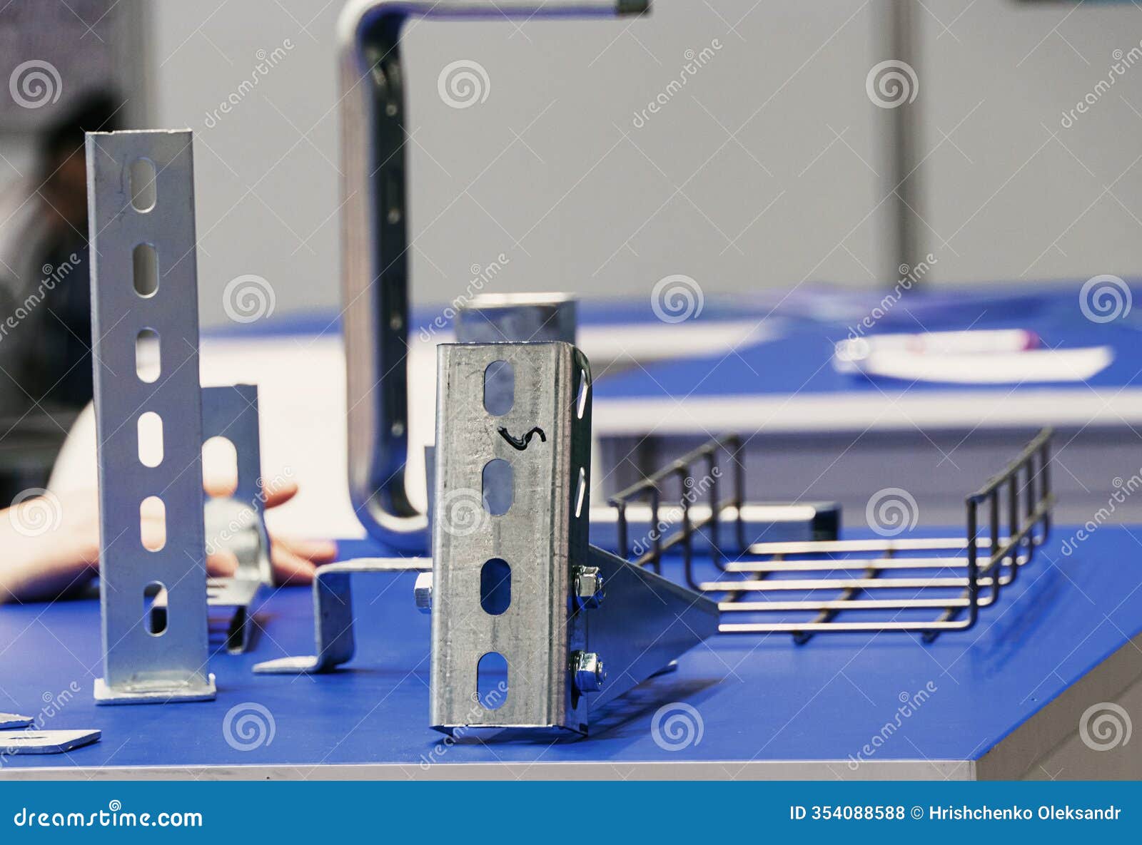 Metal Profile and Fastening Systems for Cable Routing Stock Photo ...