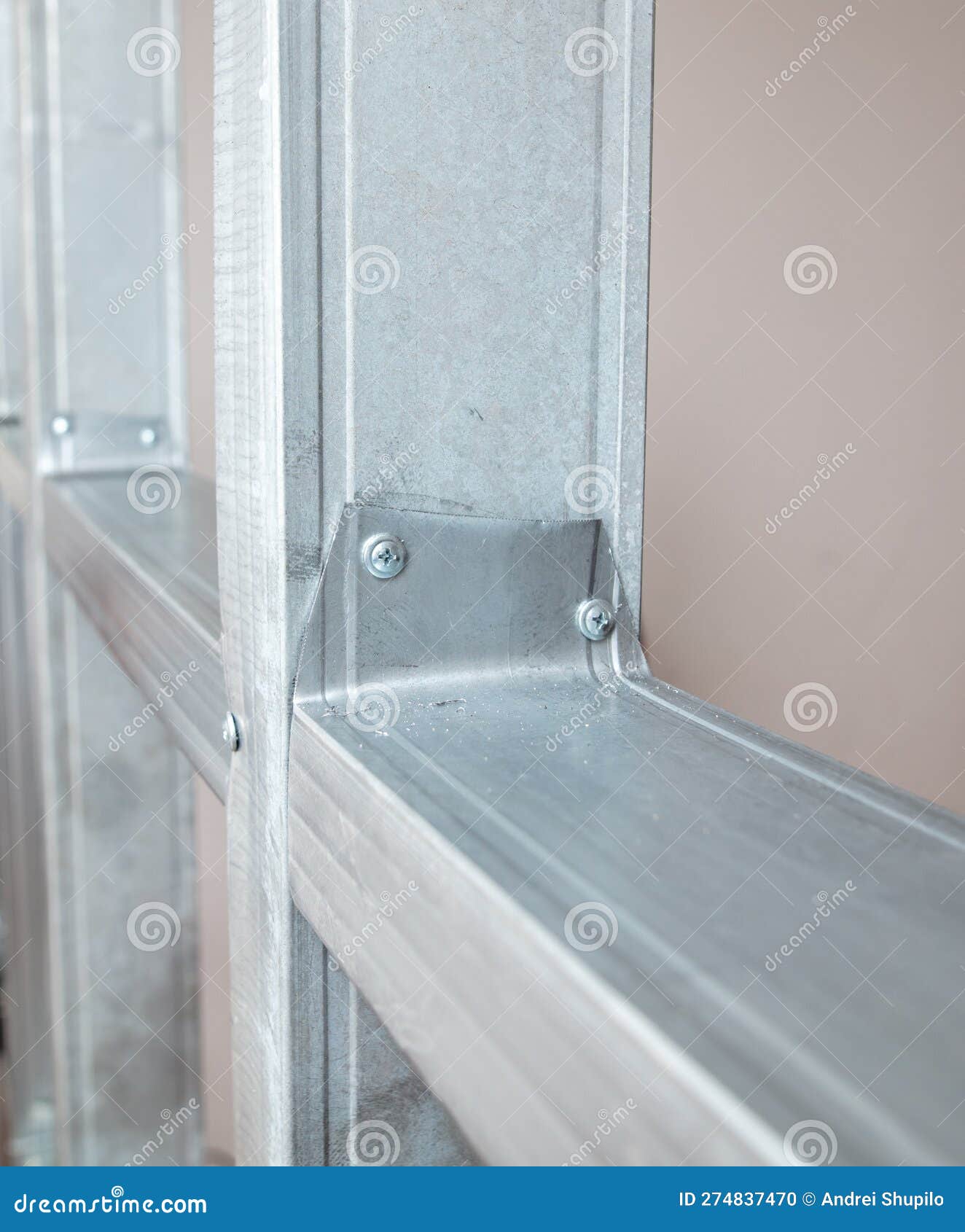 Metal Profile Frame for the Wall in the House Stock Photo - Image of ...