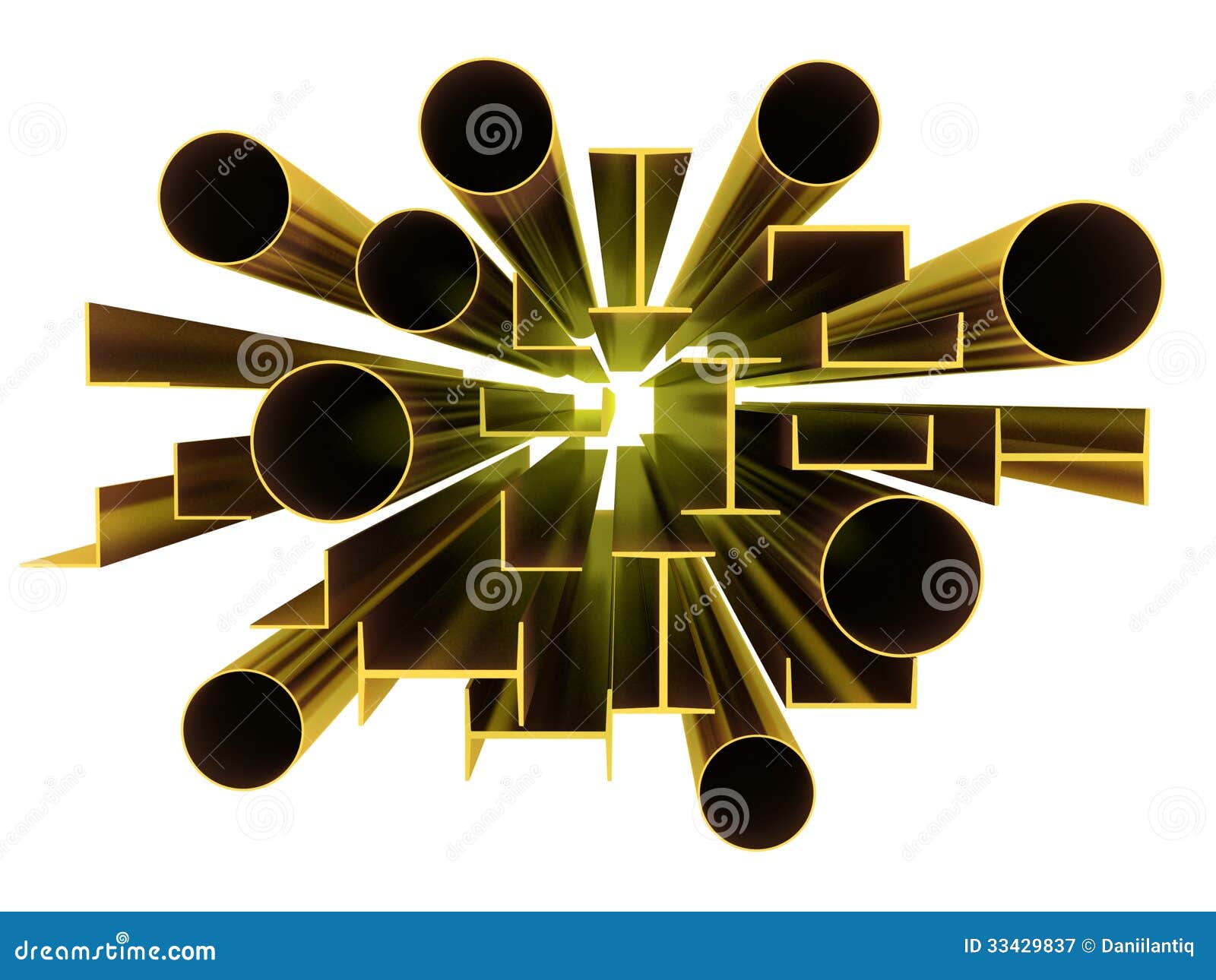 Metal Profile Gold stock illustration. Illustration of painting - 33429837