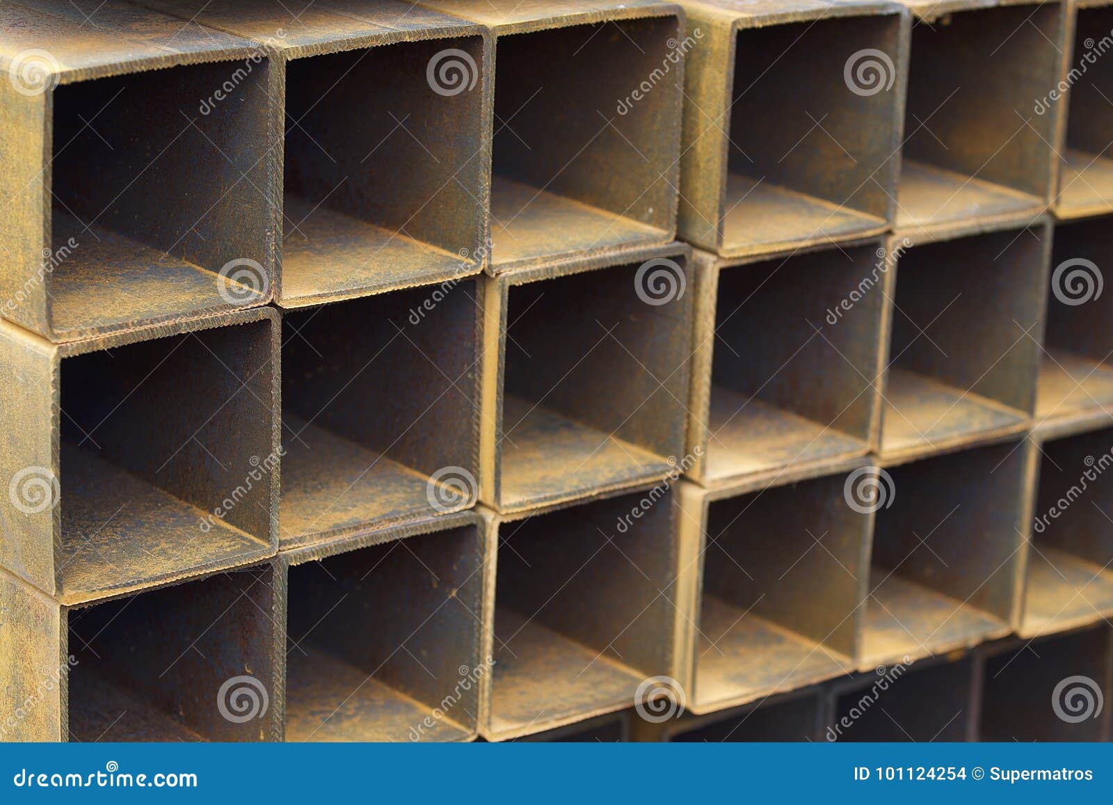 Metal Profile Pipe of Rectangular Cross Section in Packs at the ...