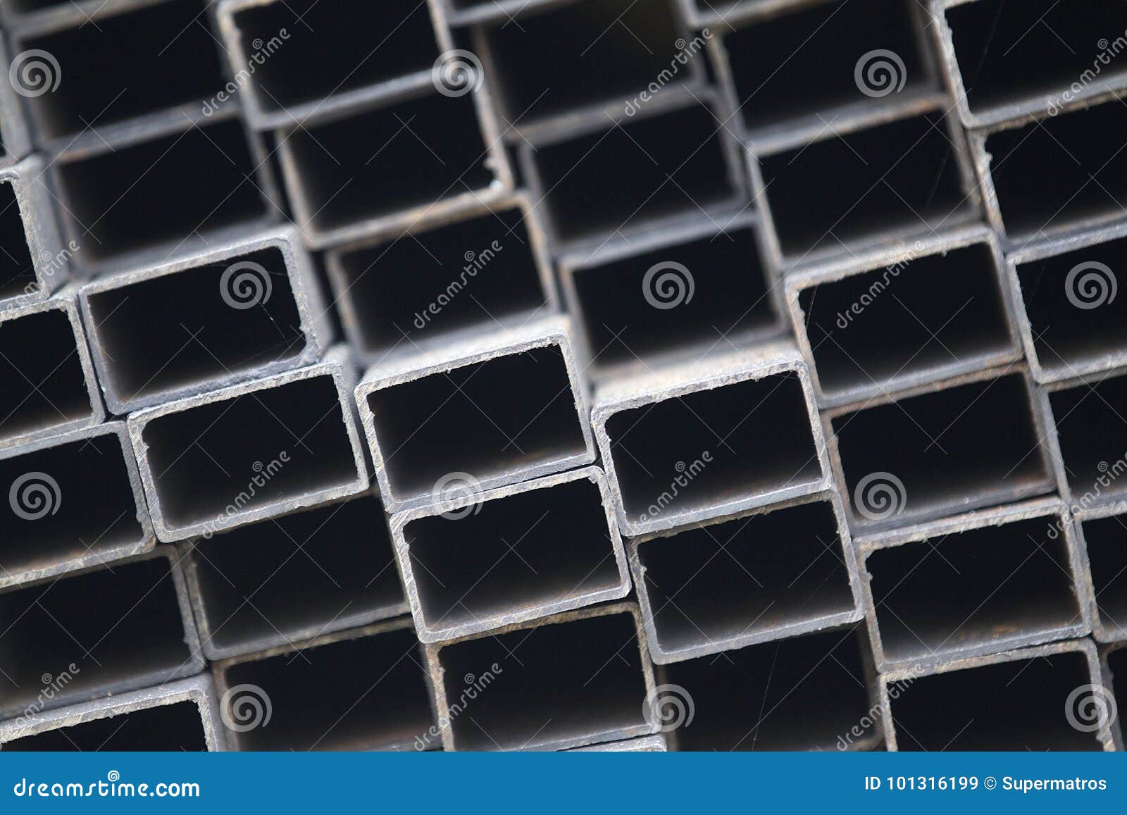 Metal Profile Pipe of Rectangular Cross Section in Packs at the ...