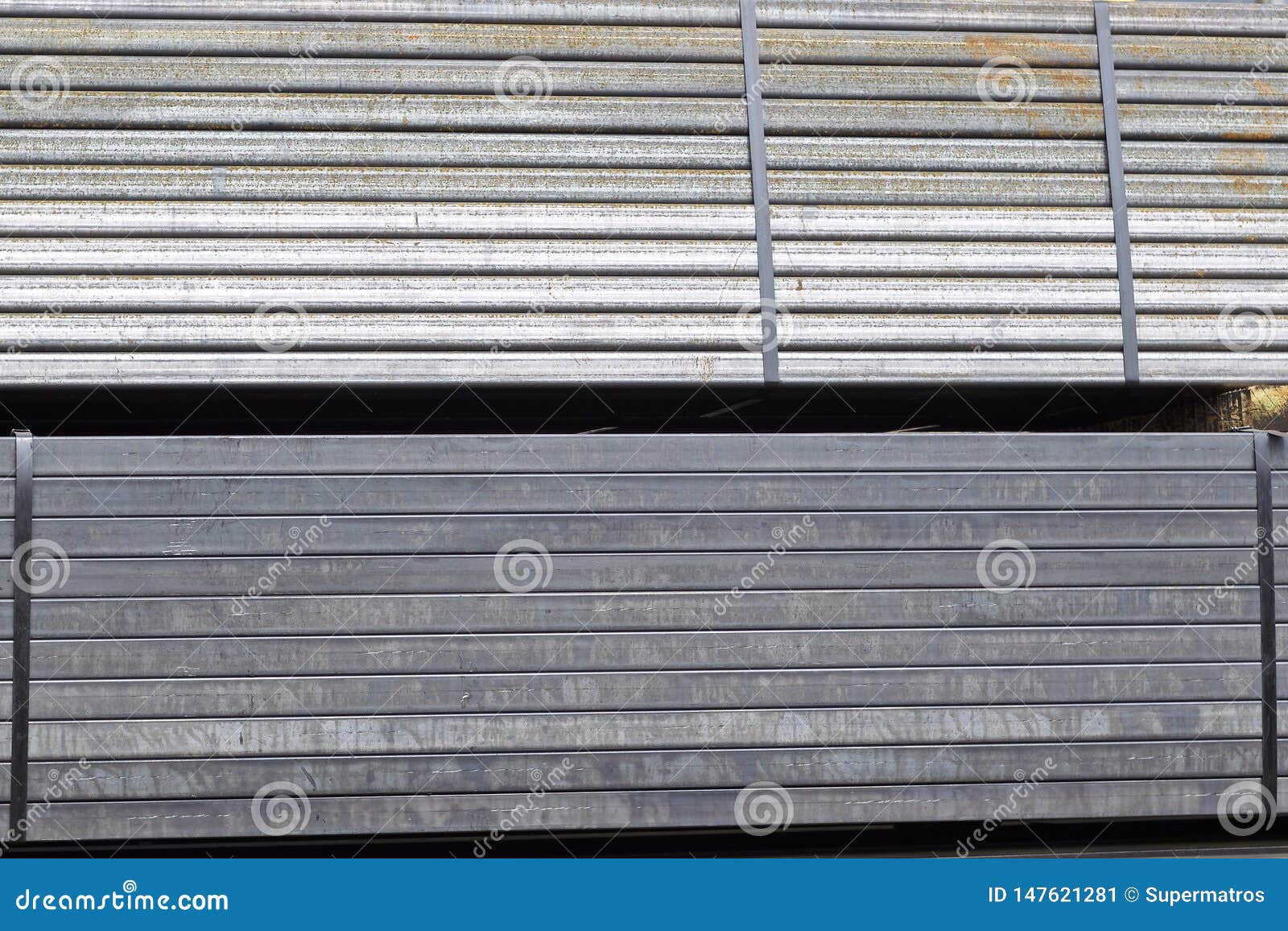 Metal Profile Pipe of Rectangular Cross Section in Packs at the ...