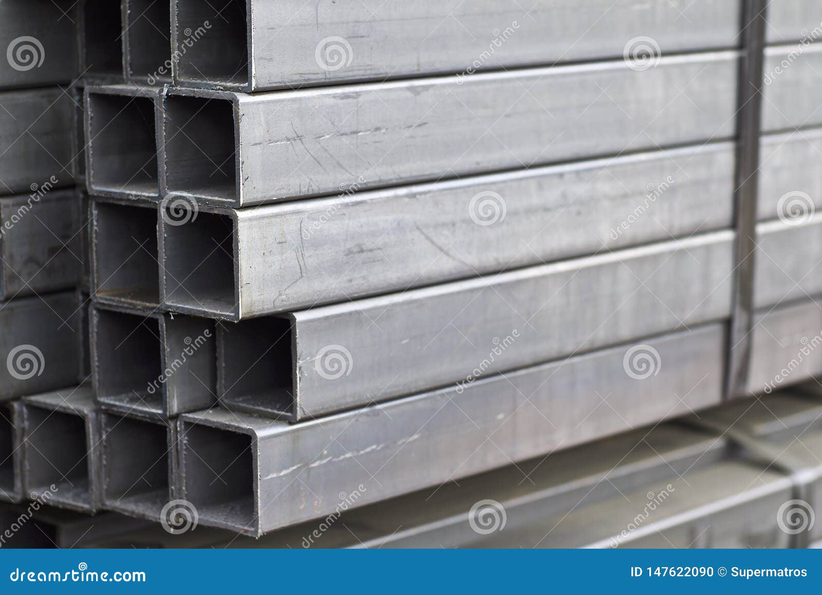 Metal Profile Pipe of Rectangular Cross Section in Packs at the ...