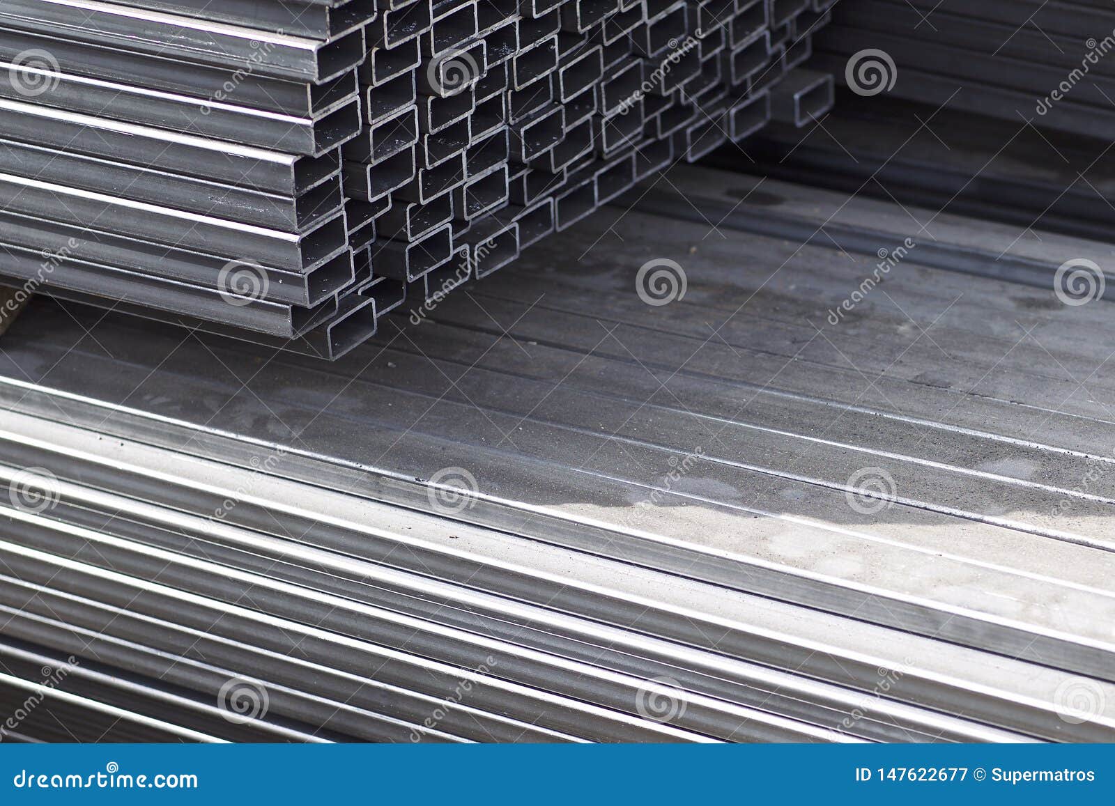Metal Profile Pipe of Rectangular Cross Section in Packs at the ...