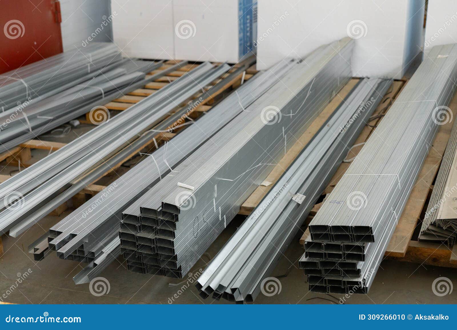 Metal Profile Pipe of Rectangular Cross Section in Packs at the ...