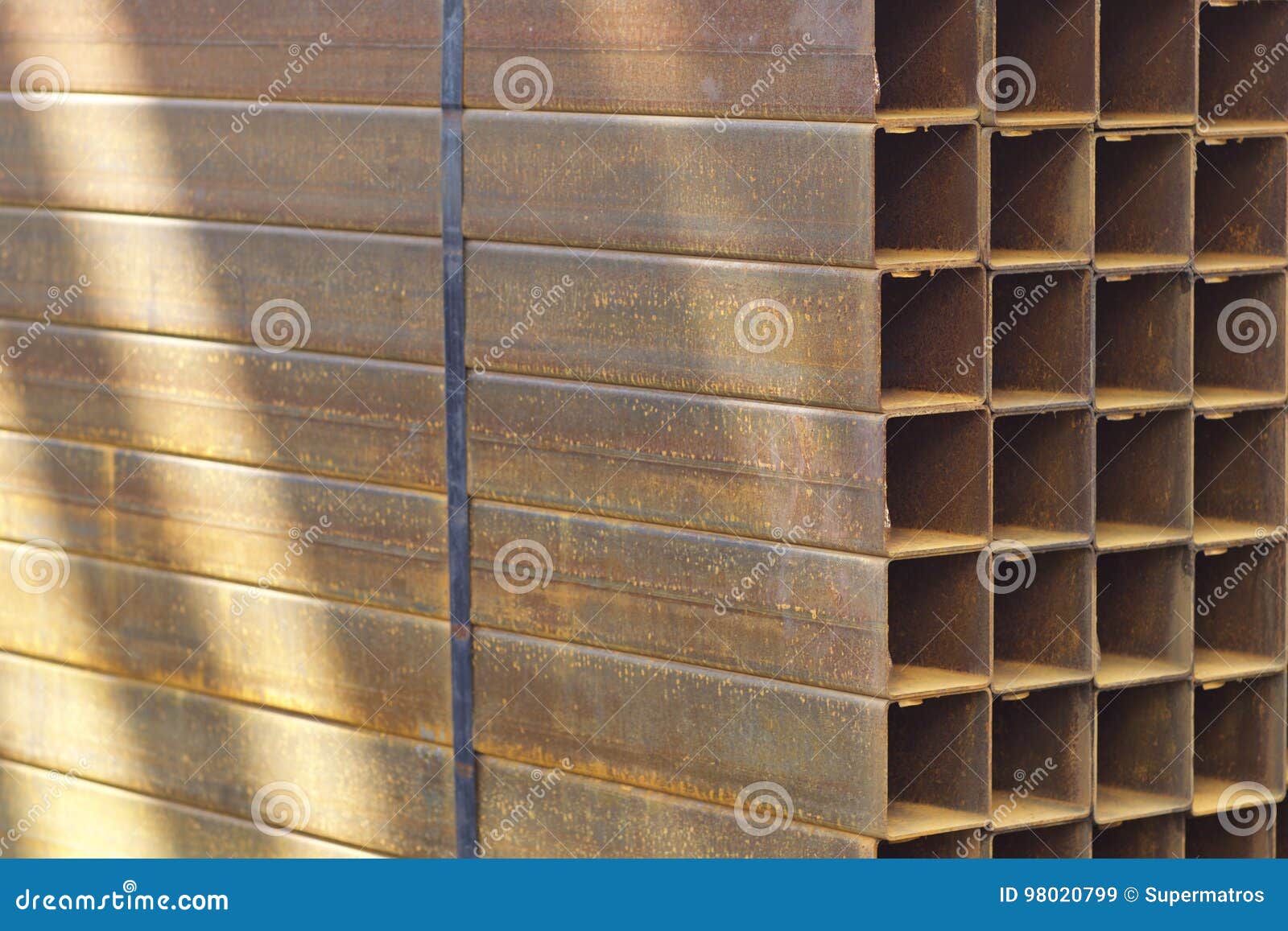 Metal Profile Pipe of Rectangular Cross Section in Packs at the ...