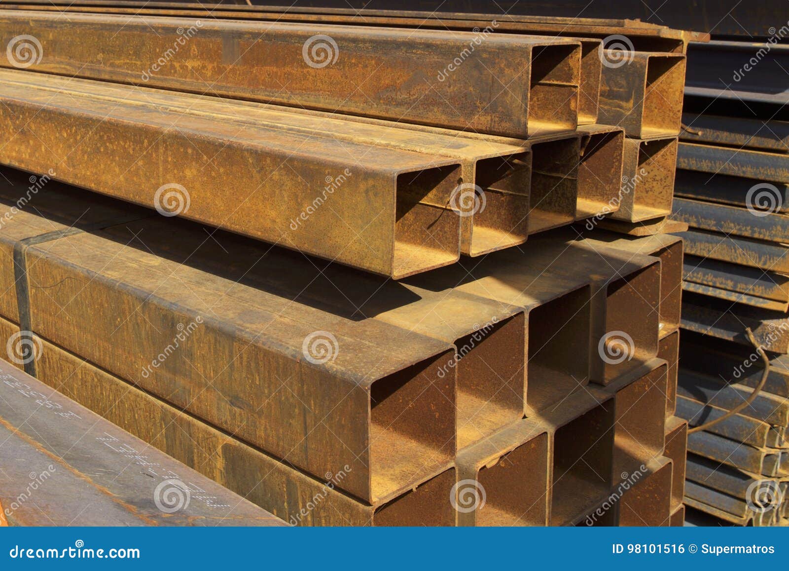 Metal Profile Pipe of Rectangular Cross Section in Packs at the ...